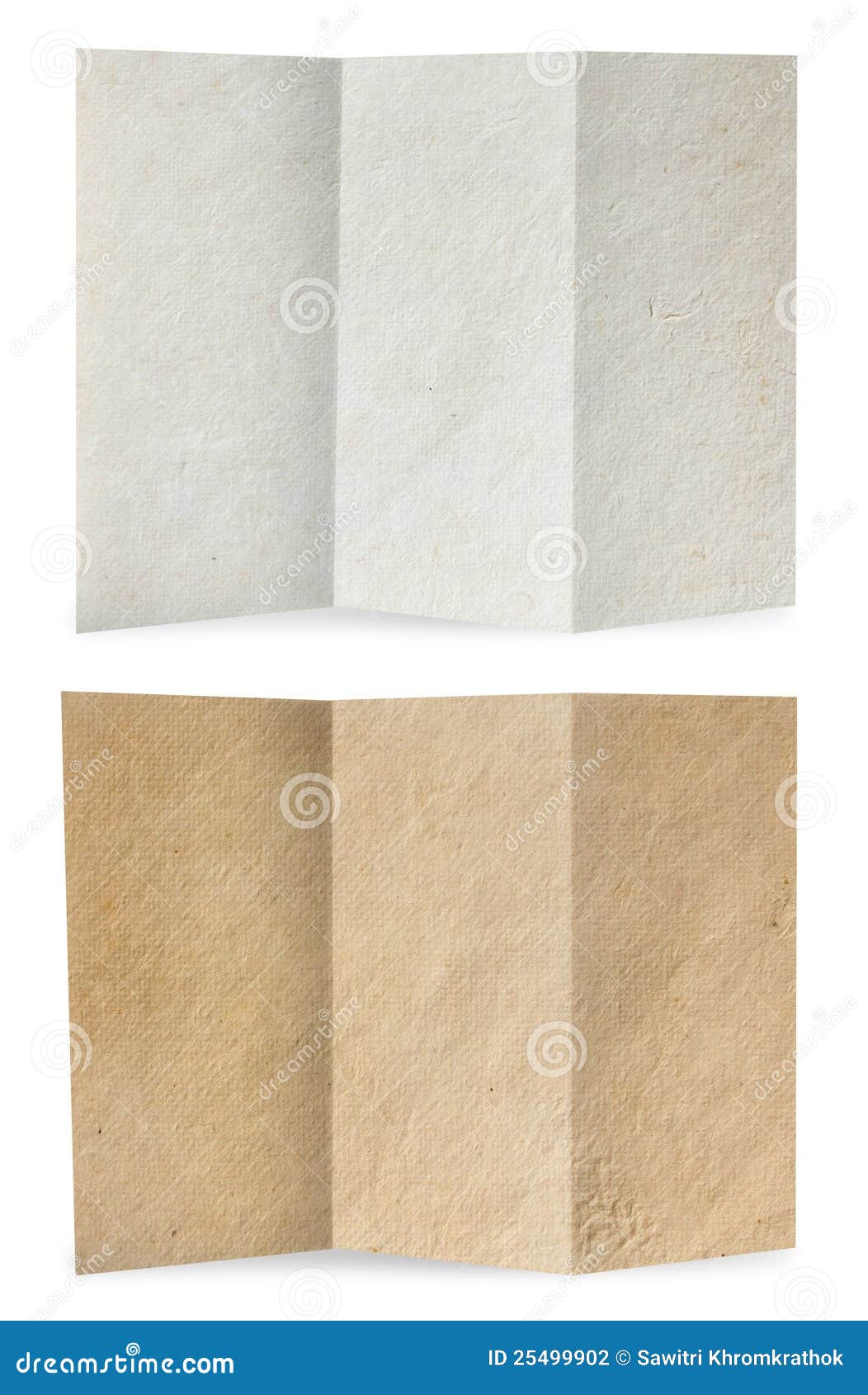 Paper Folded, White And Brown Old Paper Texture Royalty-Free Stock ...