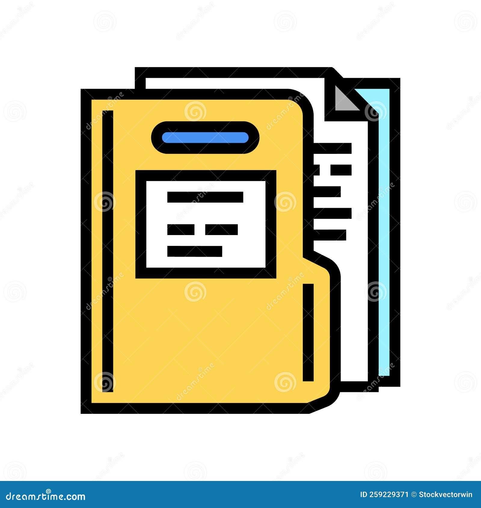 Paper Folder Color Icon Vector Illustration Stock Illustration ...