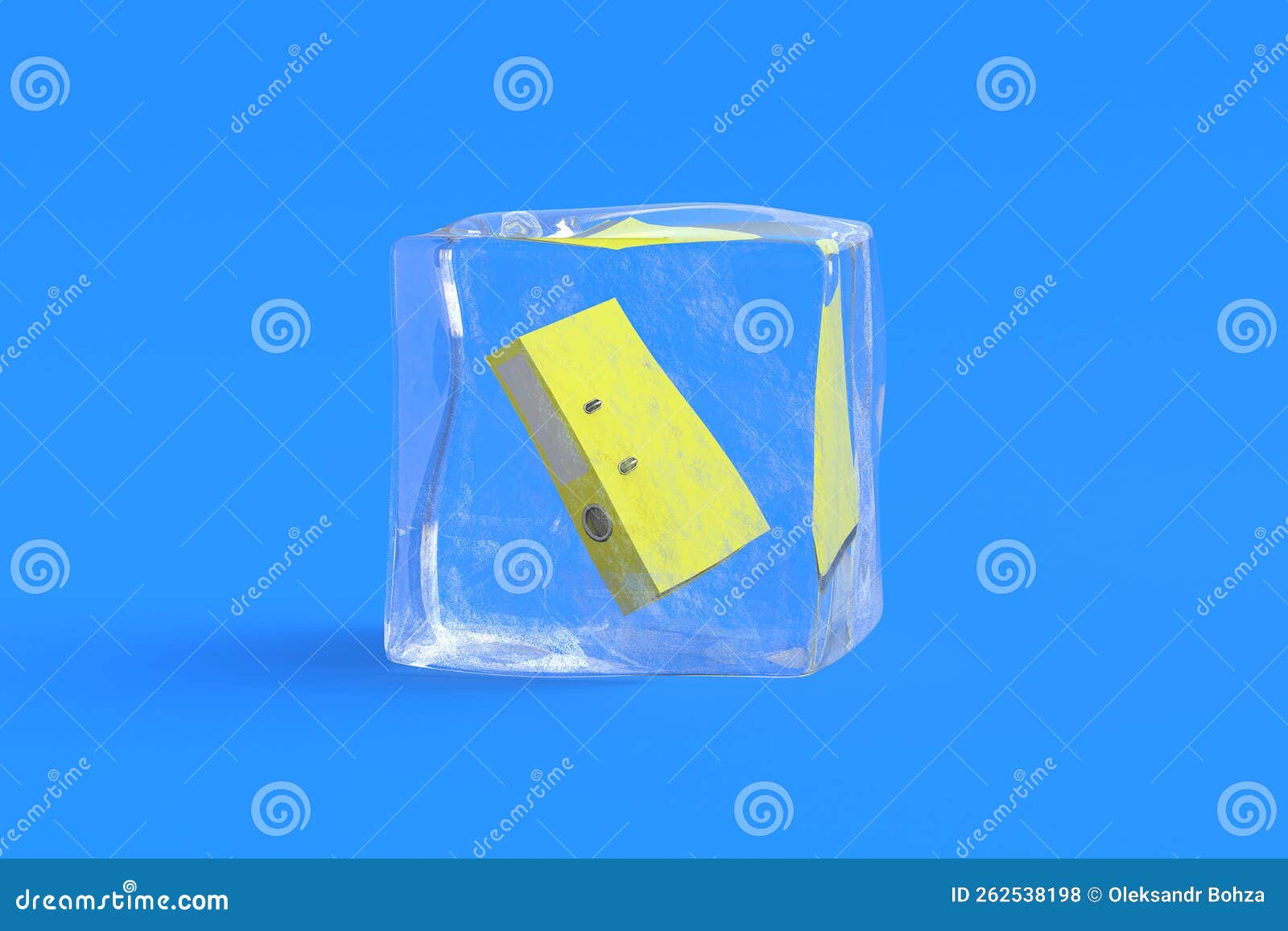 Paper folder in ice cube stock illustration. Illustration of ...
