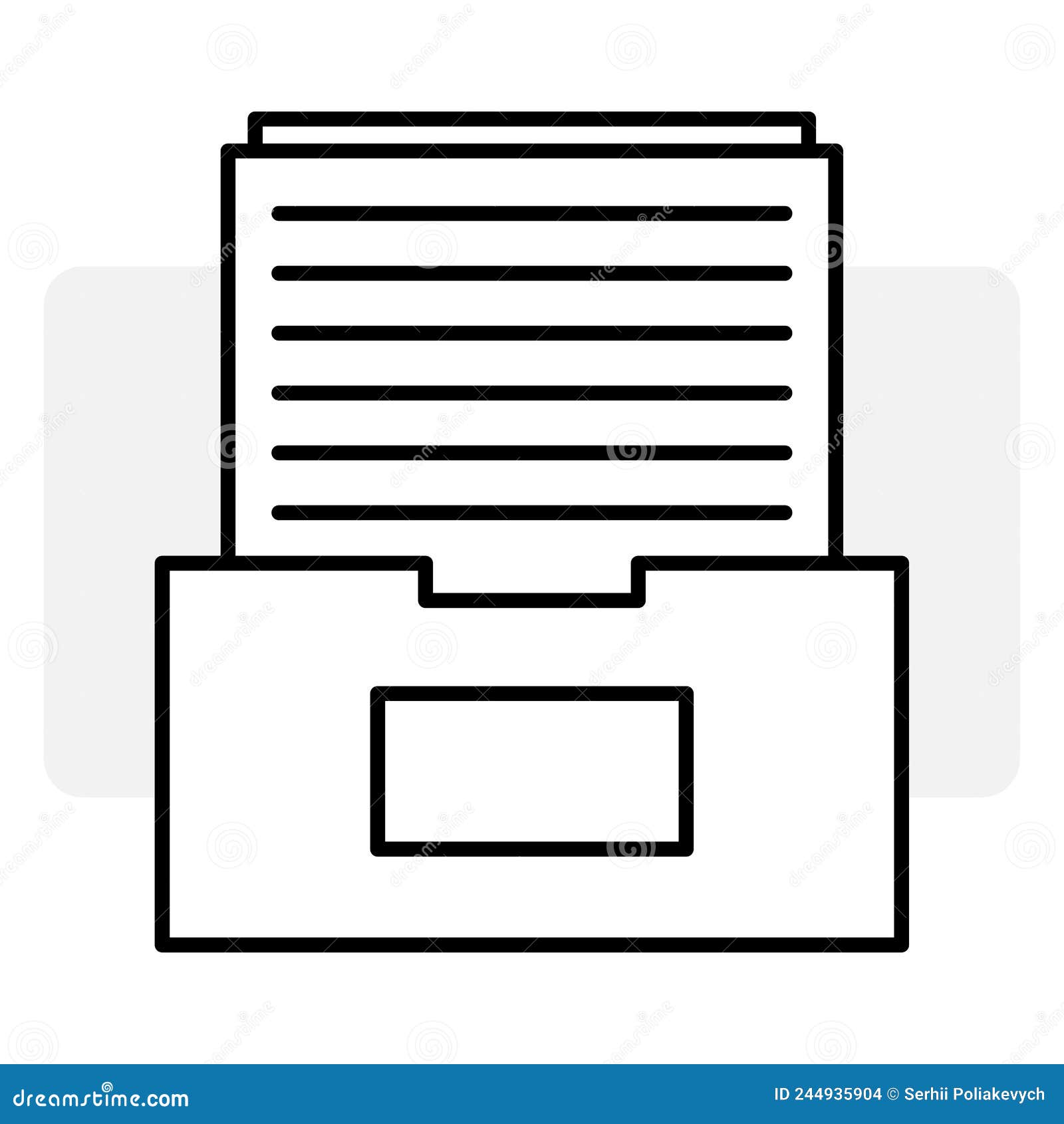 Paper Folder Icon in Flat Style. Document Concept. Flat Design. Vector ...