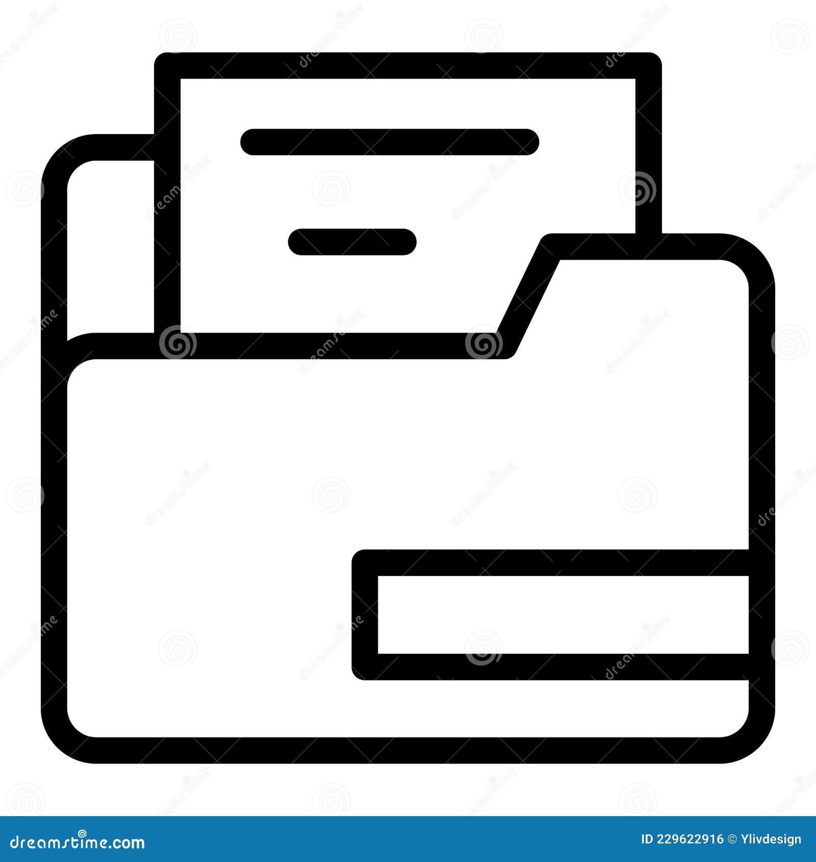 Paper Folder Icon Outline Vector. File Document Stock Vector ...