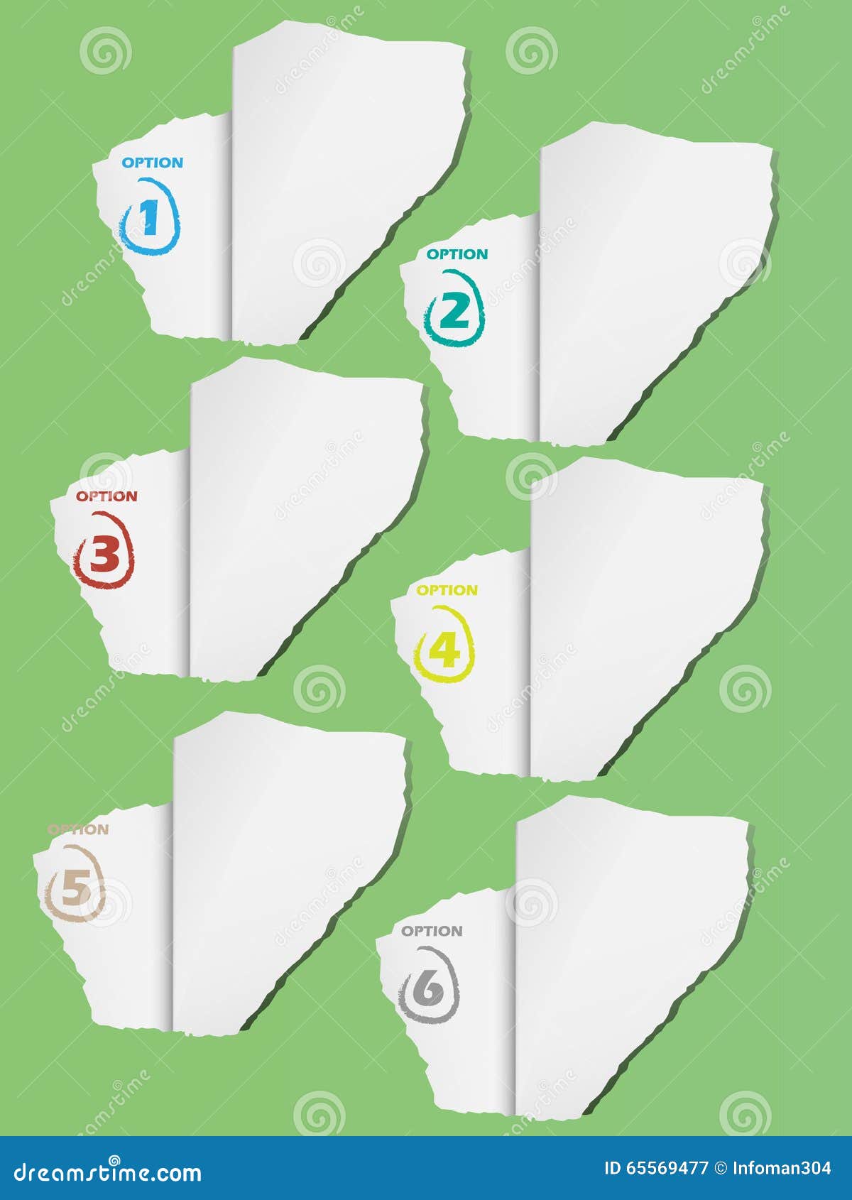 Paper Folder with Number Options Stock Vector - Illustration of ...