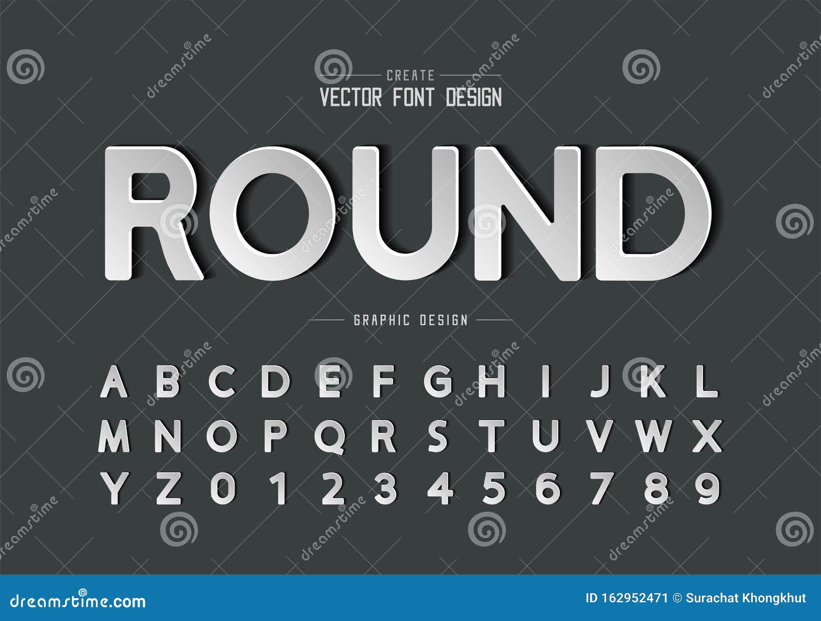 Round Alphabet Font. Playful Hand Drawn Uppercase And Lowercase Letters ...