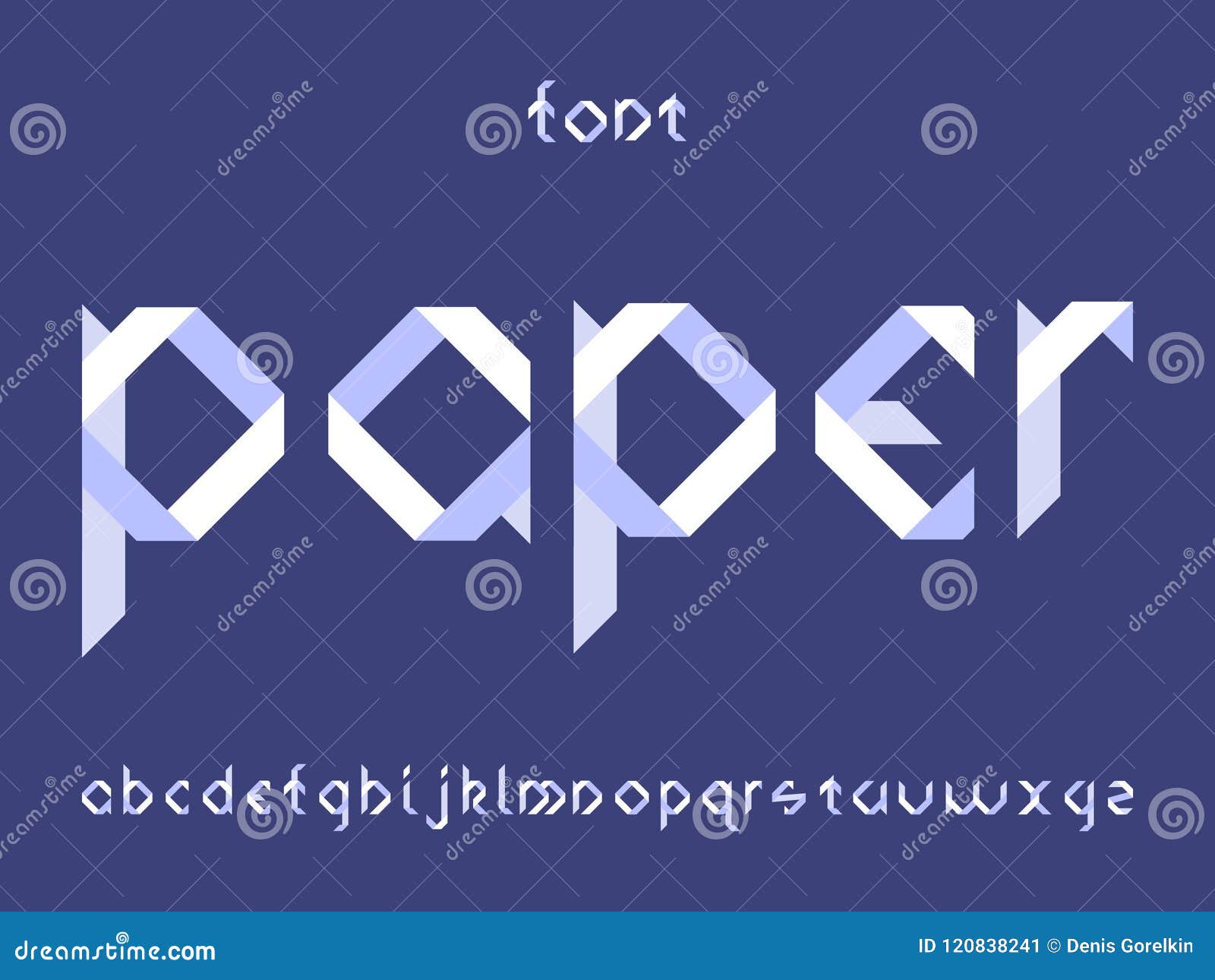 Paper Font. Vector Alphabet Stock Vector - Illustration of logo, paper ...