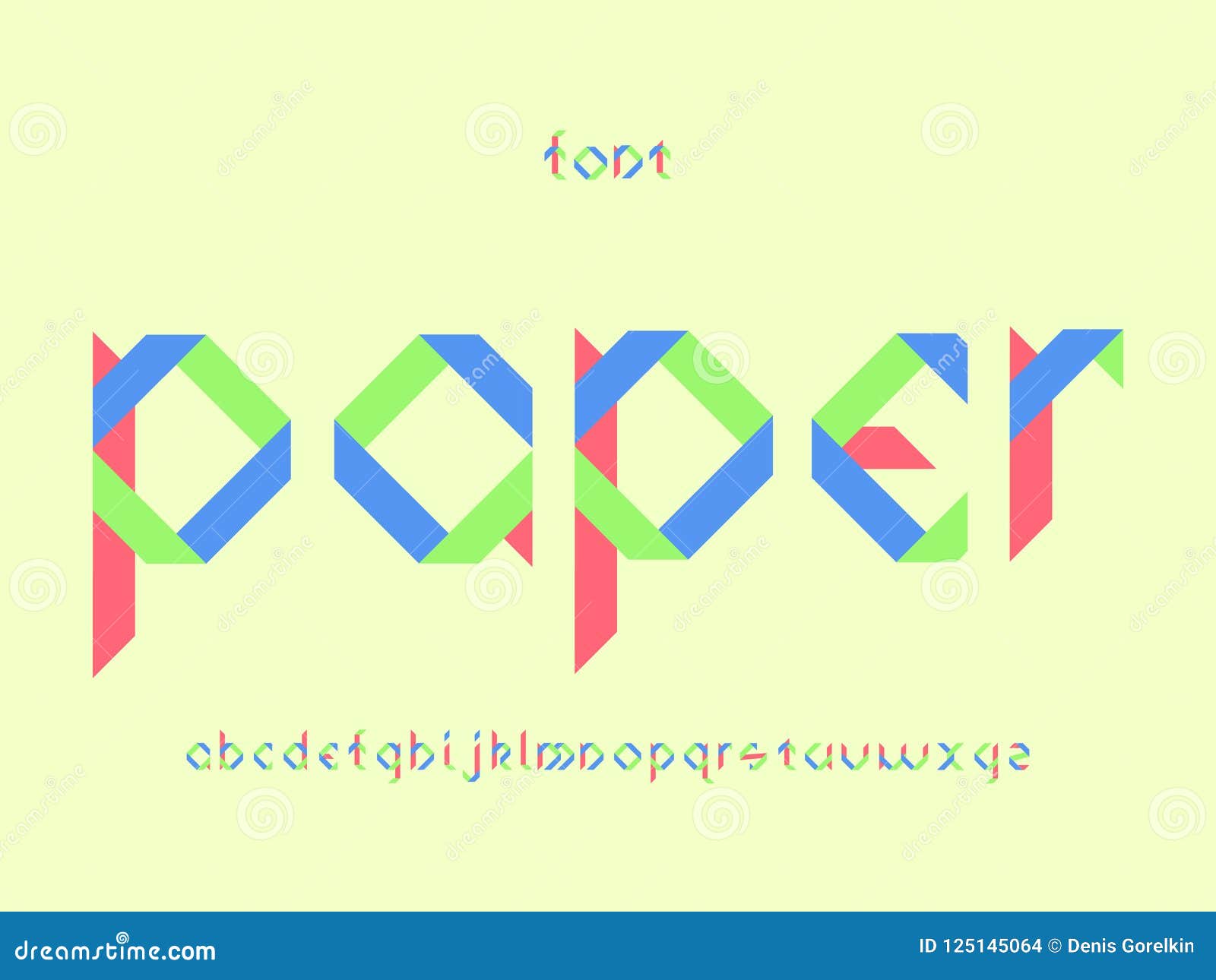Paper Font. Vector Alphabet Stock Vector - Illustration of japan ...