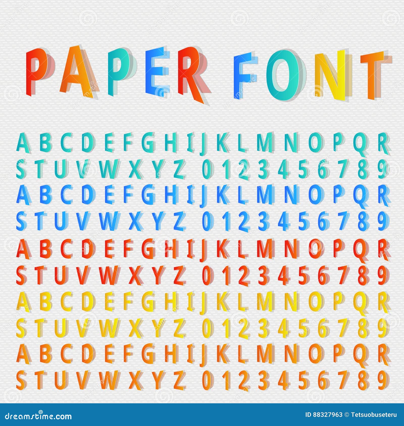 Paper font stock vector. Illustration of letter, graphic - 88327963