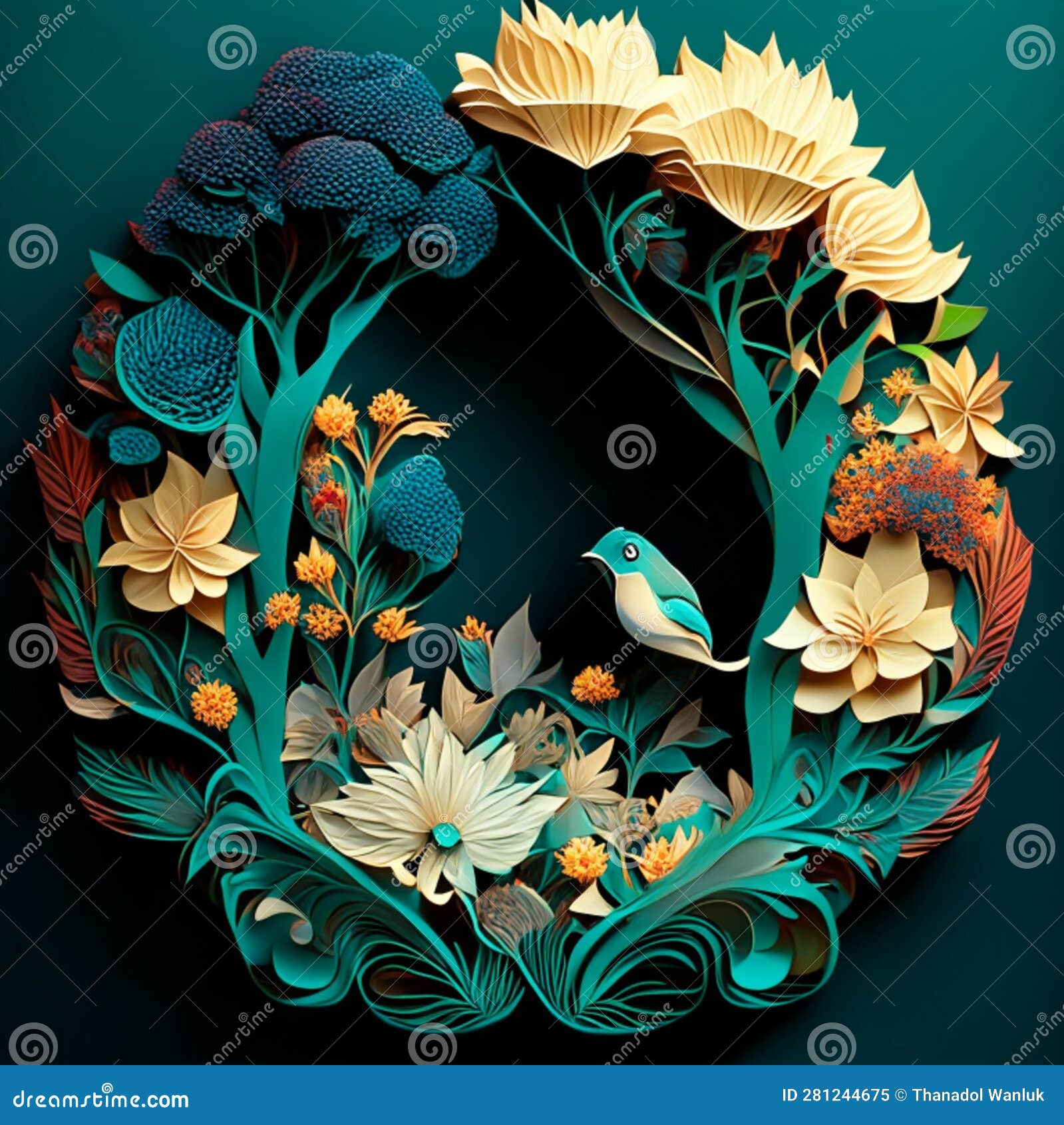 A Paper Forest Created Using Paper Quilling Techniques Would Involve ...