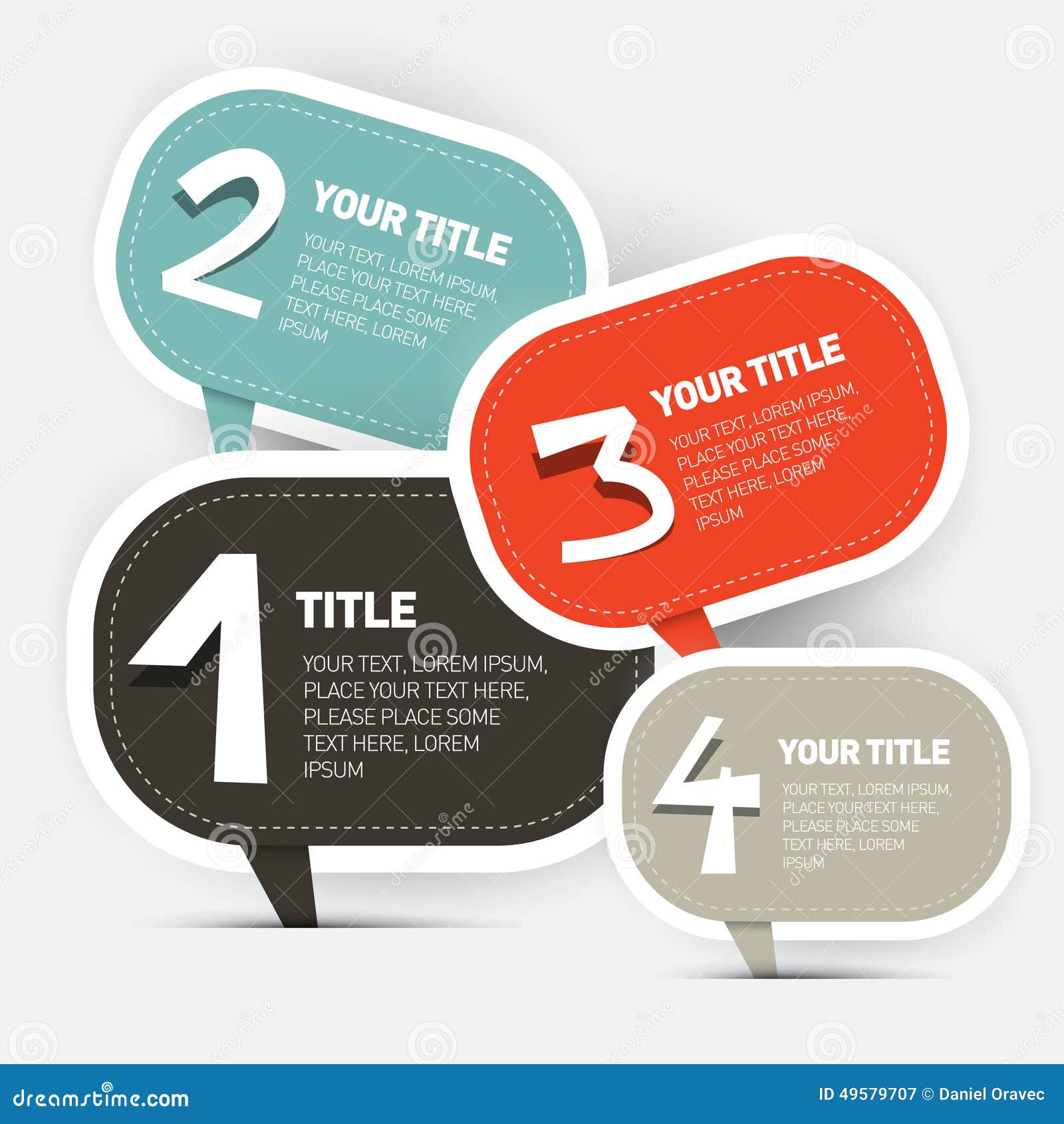 Paper Four Steps Infographics Layout Stock Vector - Illustration of ...