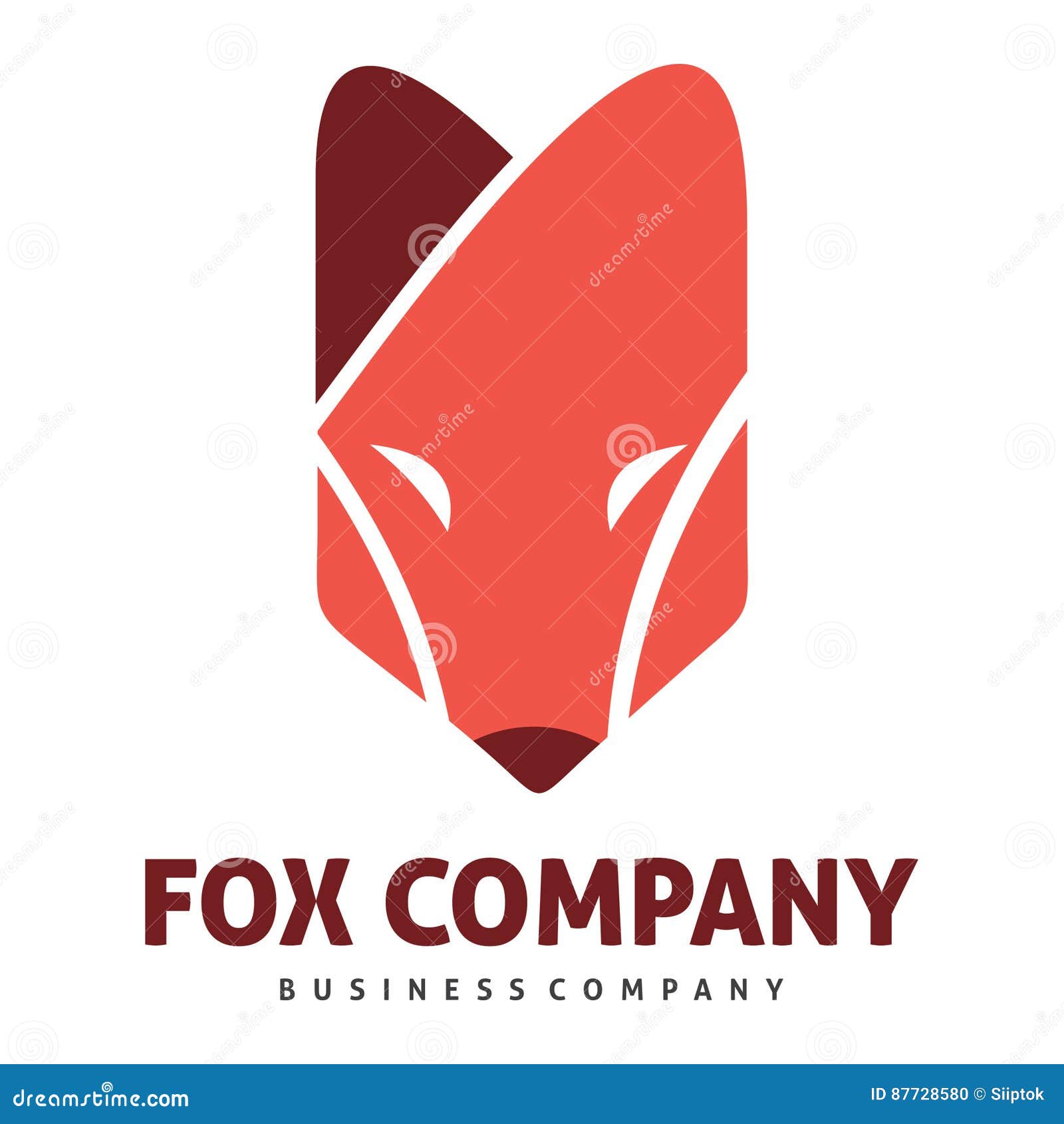 Paper fox logo stock vector. Illustration of dark, doctor - 87728580