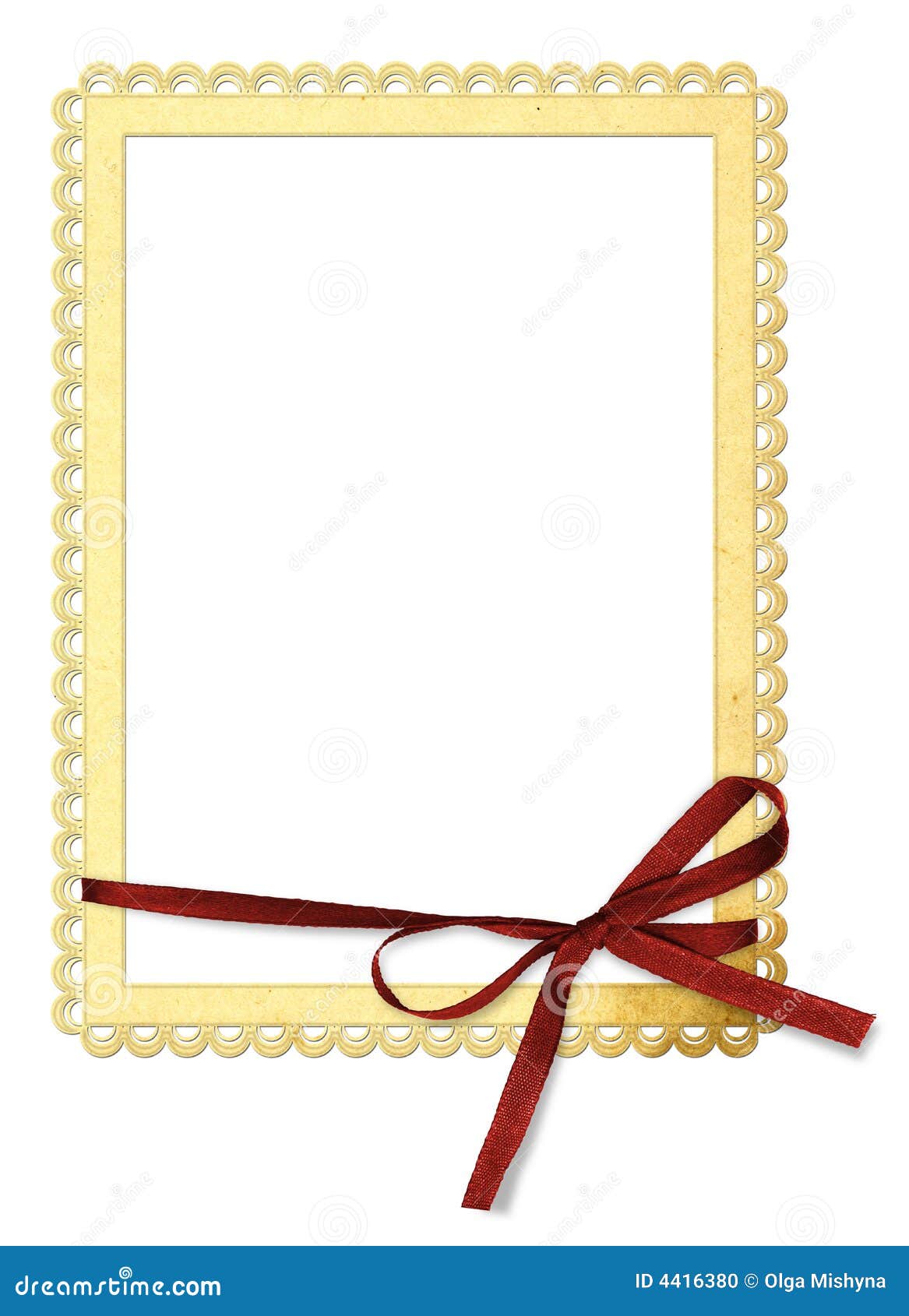 Paper frame with a bow stock photo. Image of shine, photograph - 4416380