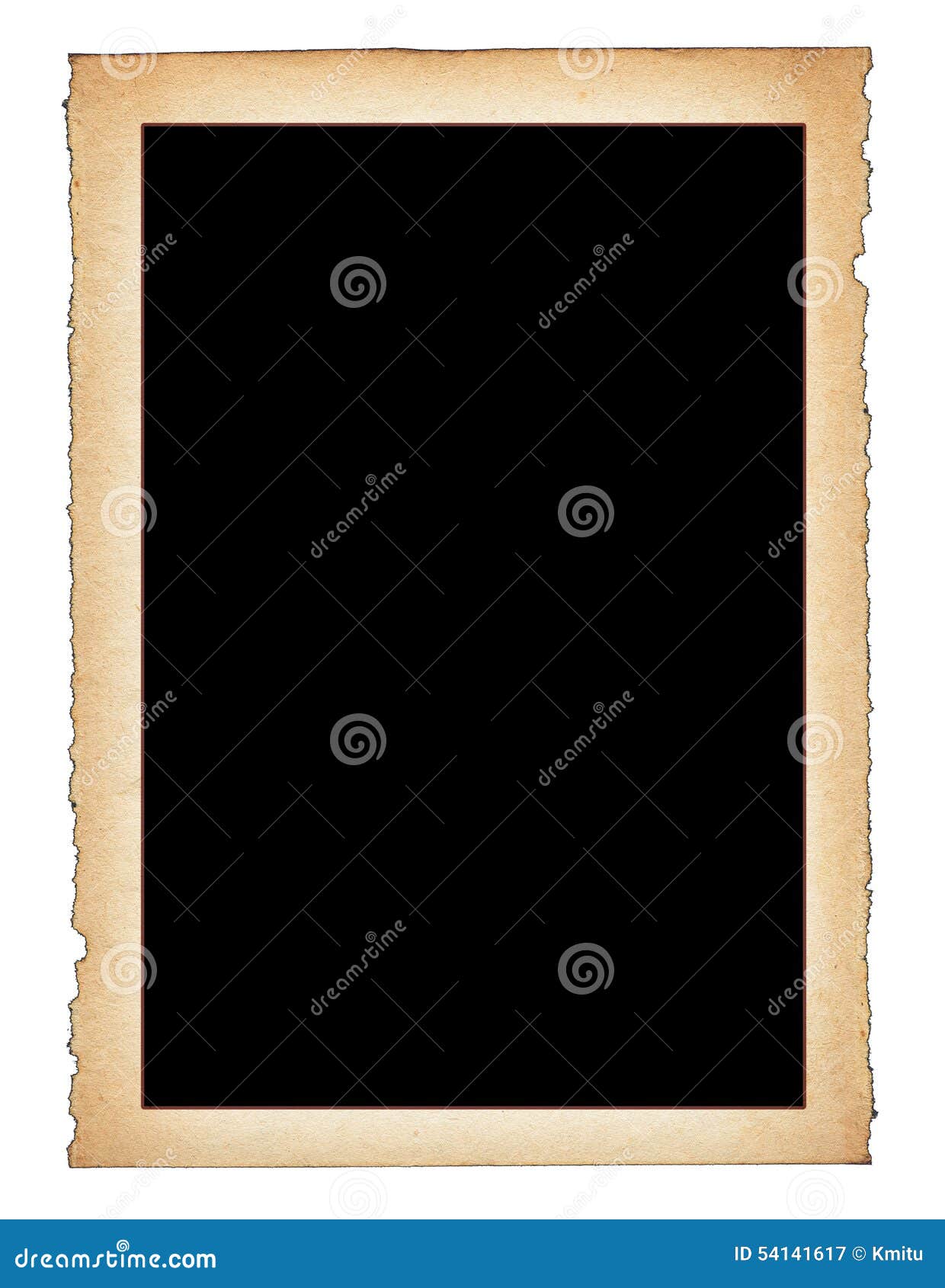 Paper Frame with Frayed Edges Stock Image - Image of object ...