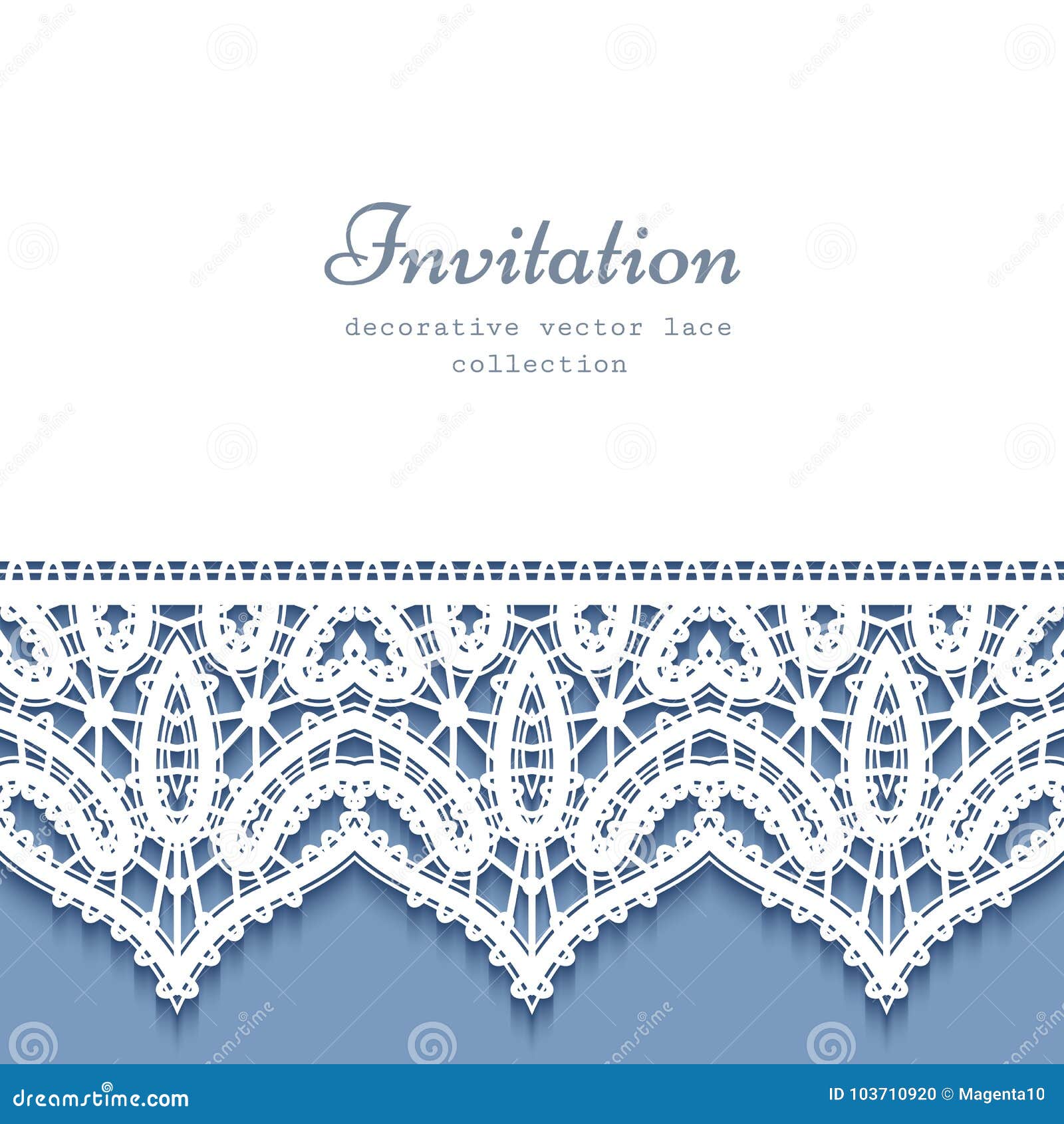 Paper Frame with Lace Border Stock Vector - Illustration of element ...