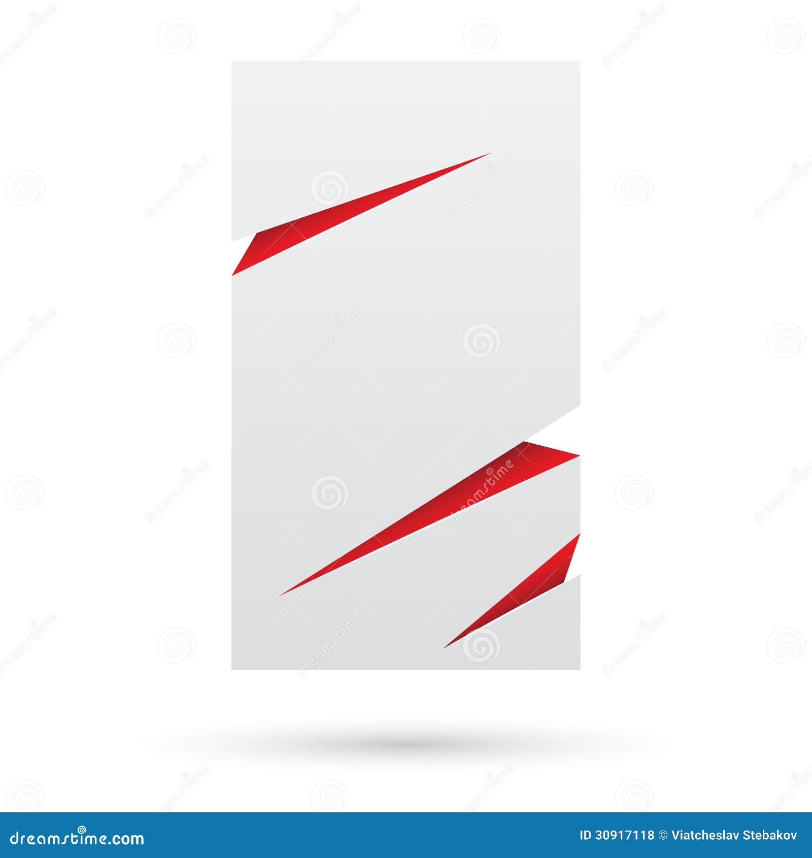 Paper Frame with Red Element Stock Vector - Illustration of page ...