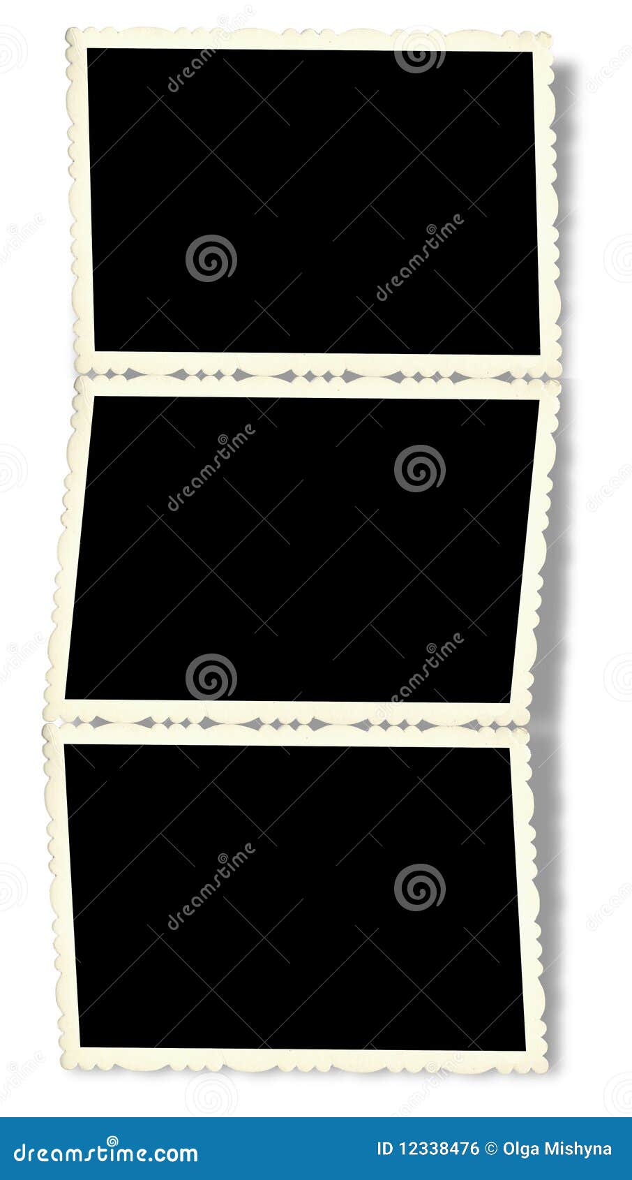 Paper Frame for Three Photos Stock Illustration - Illustration of ...