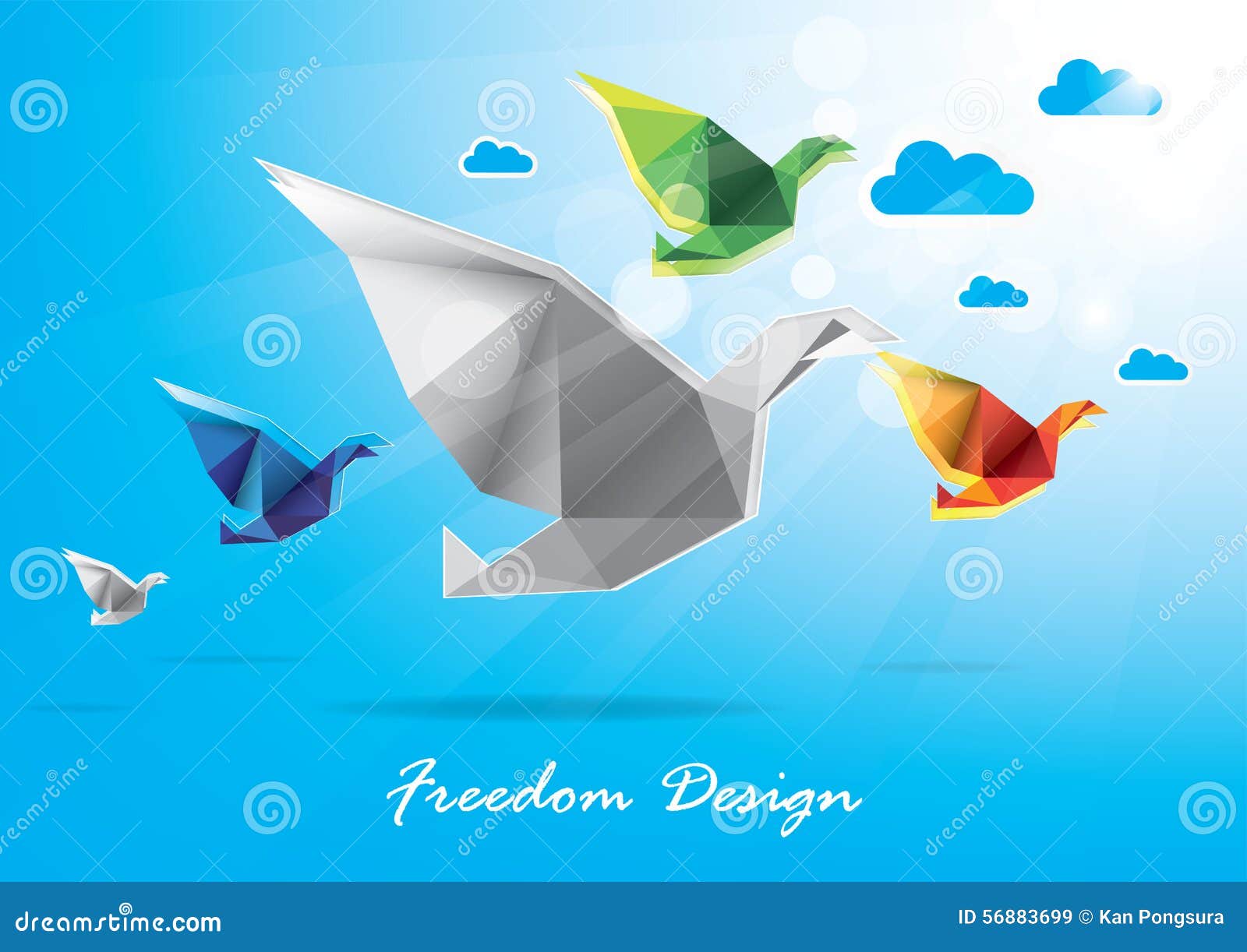 Paper freedom design stock vector. Illustration of element - 56883699