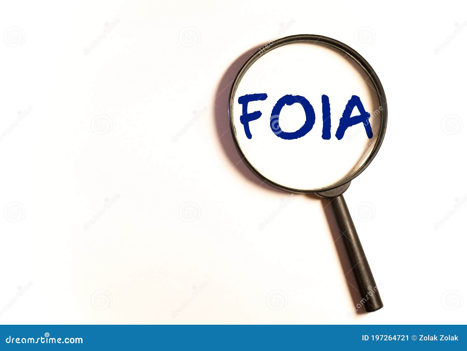 Paper with the Freedom of Information Act FOIA on a Table Stock Image ...