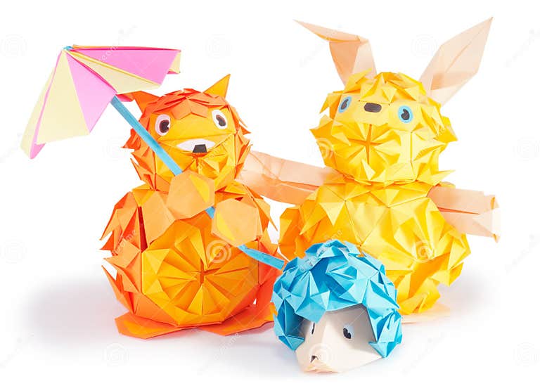 Paper friends stock image. Image of parasol, companion - 4144647