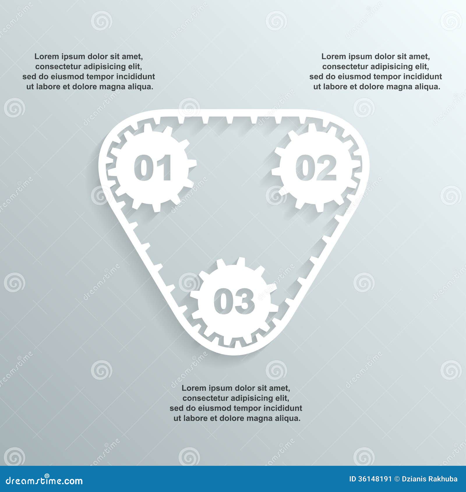 Paper gears infographic stock vector. Illustration of construction ...