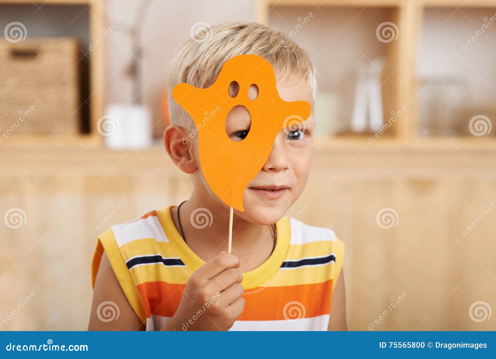 Paper ghost stock photo. Image of seasonal, fall, orange - 75565800