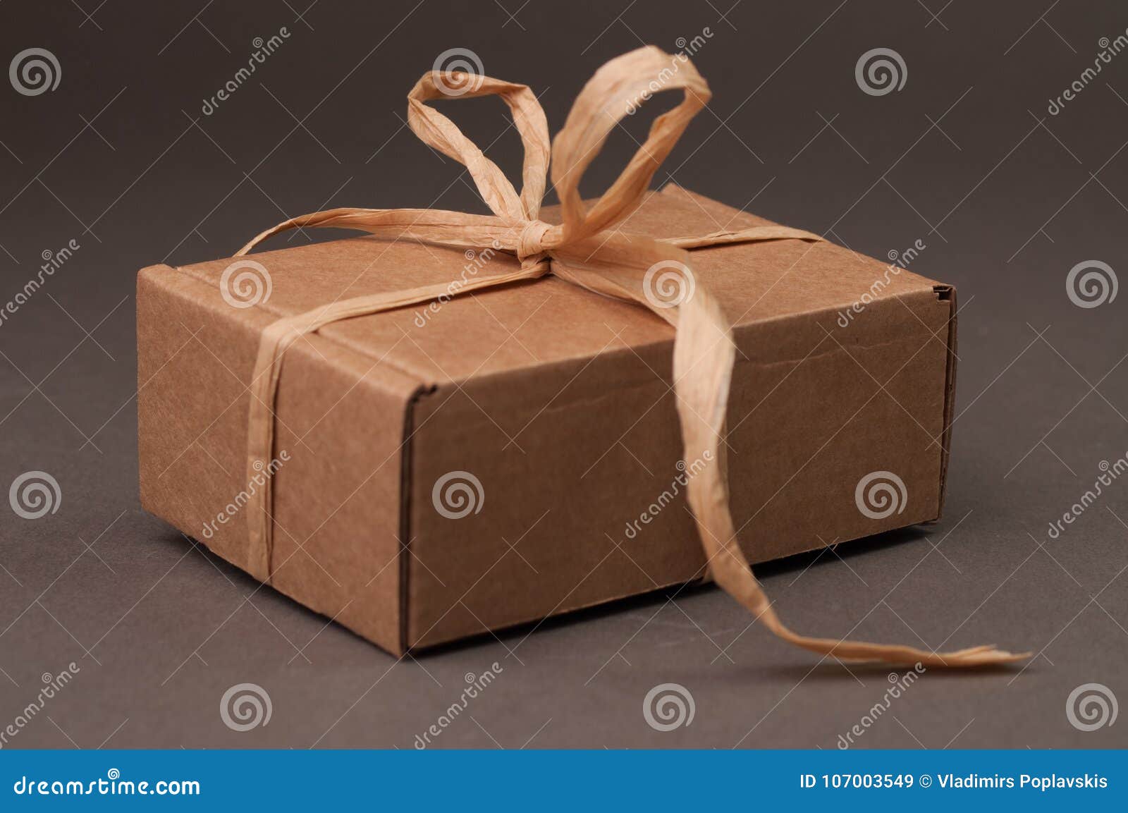 Paper gift box with bow. stock image. Image of decorative - 107003549