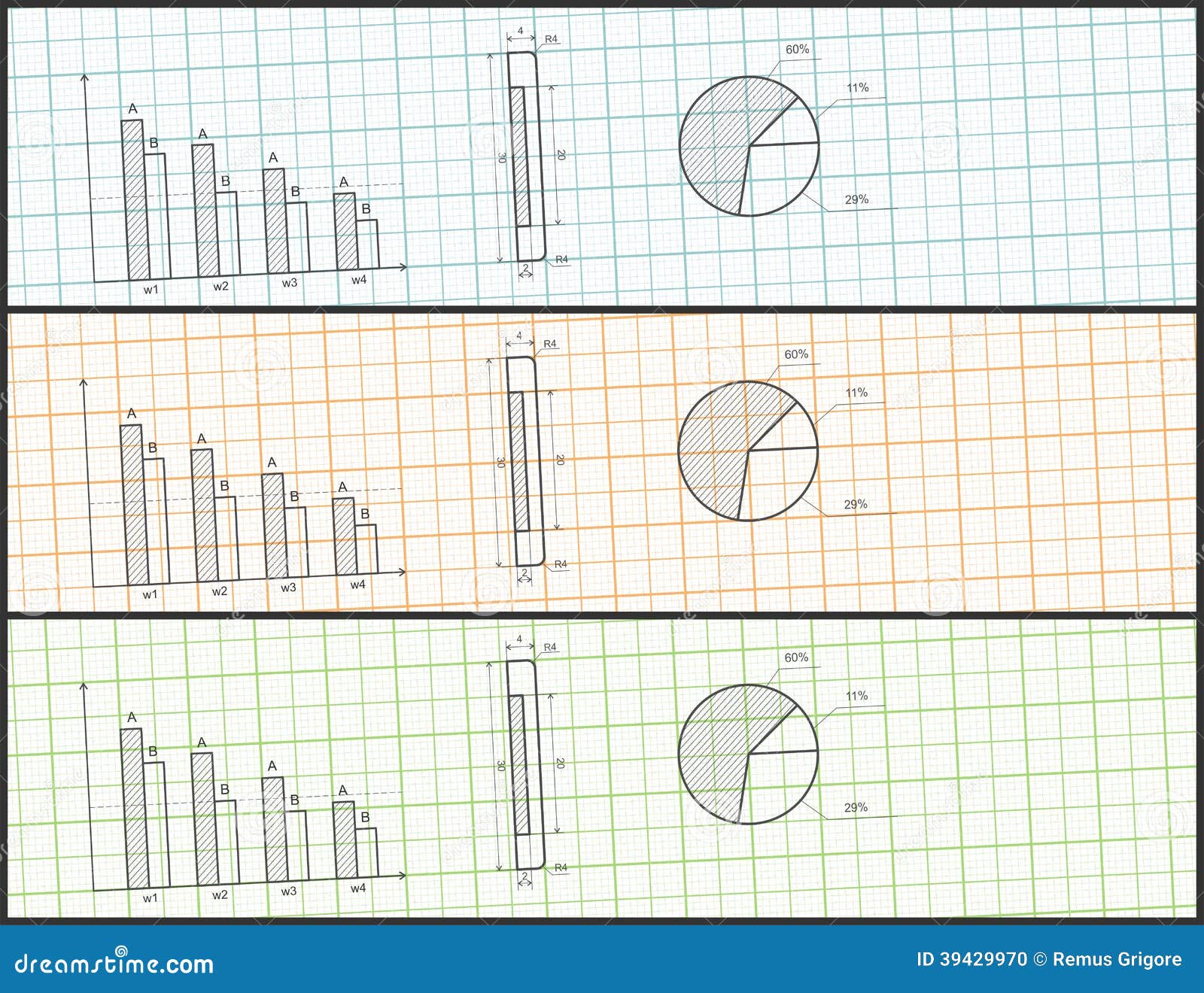 Paper graph banner stock illustration. Illustration of banner - 39429970