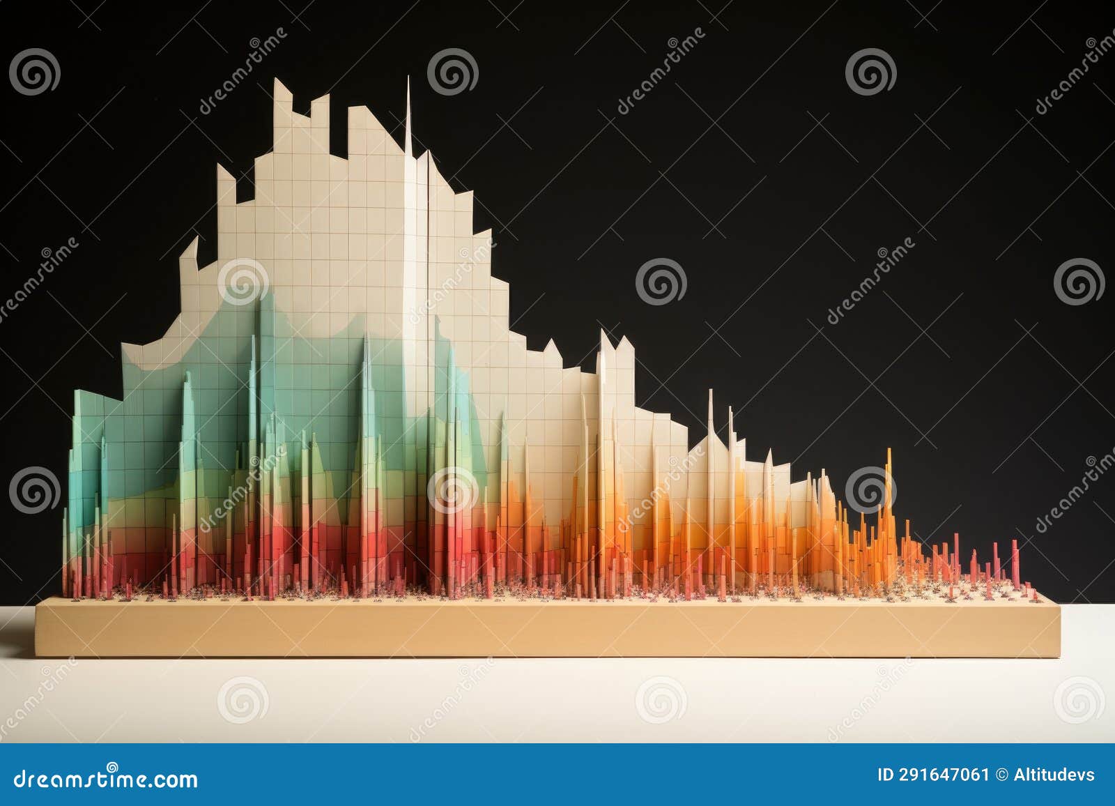 Paper Graph Showing Investment Growth Over Time Stock Image - Image of ...