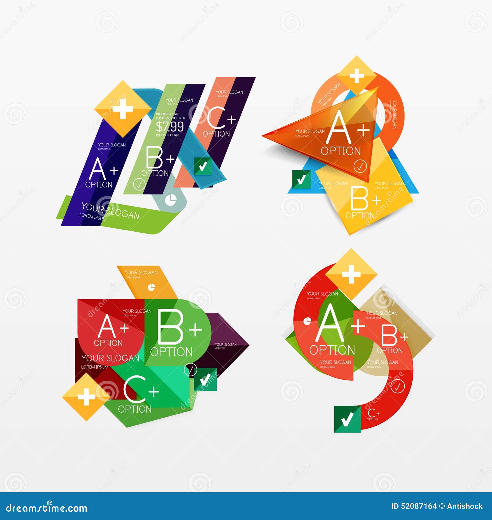 Paper Graphics Infographic Web Layouts Stock Vector - Illustration of ...