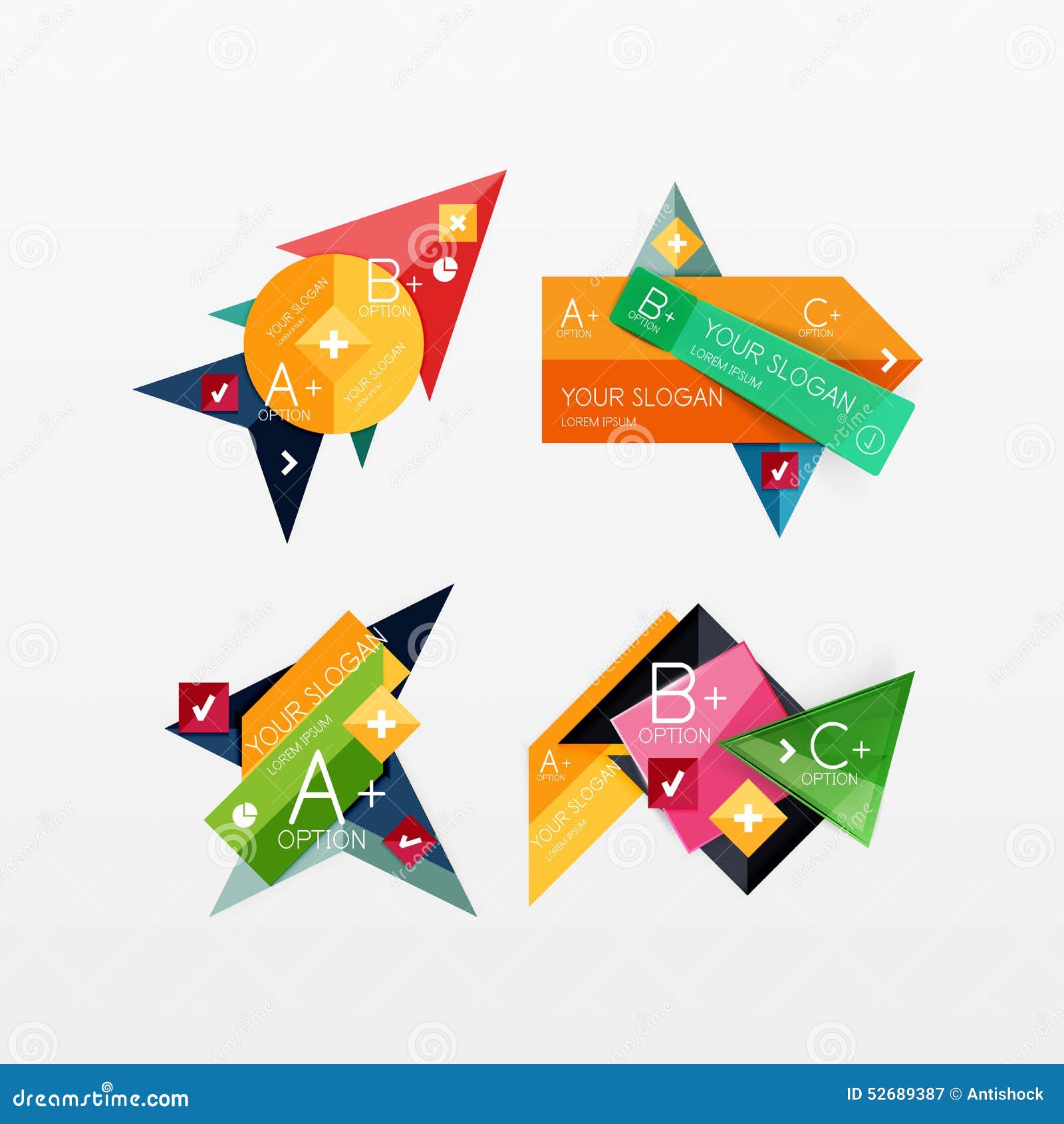 Paper Graphics Infographic Web Layouts Stock Vector - Illustration of ...