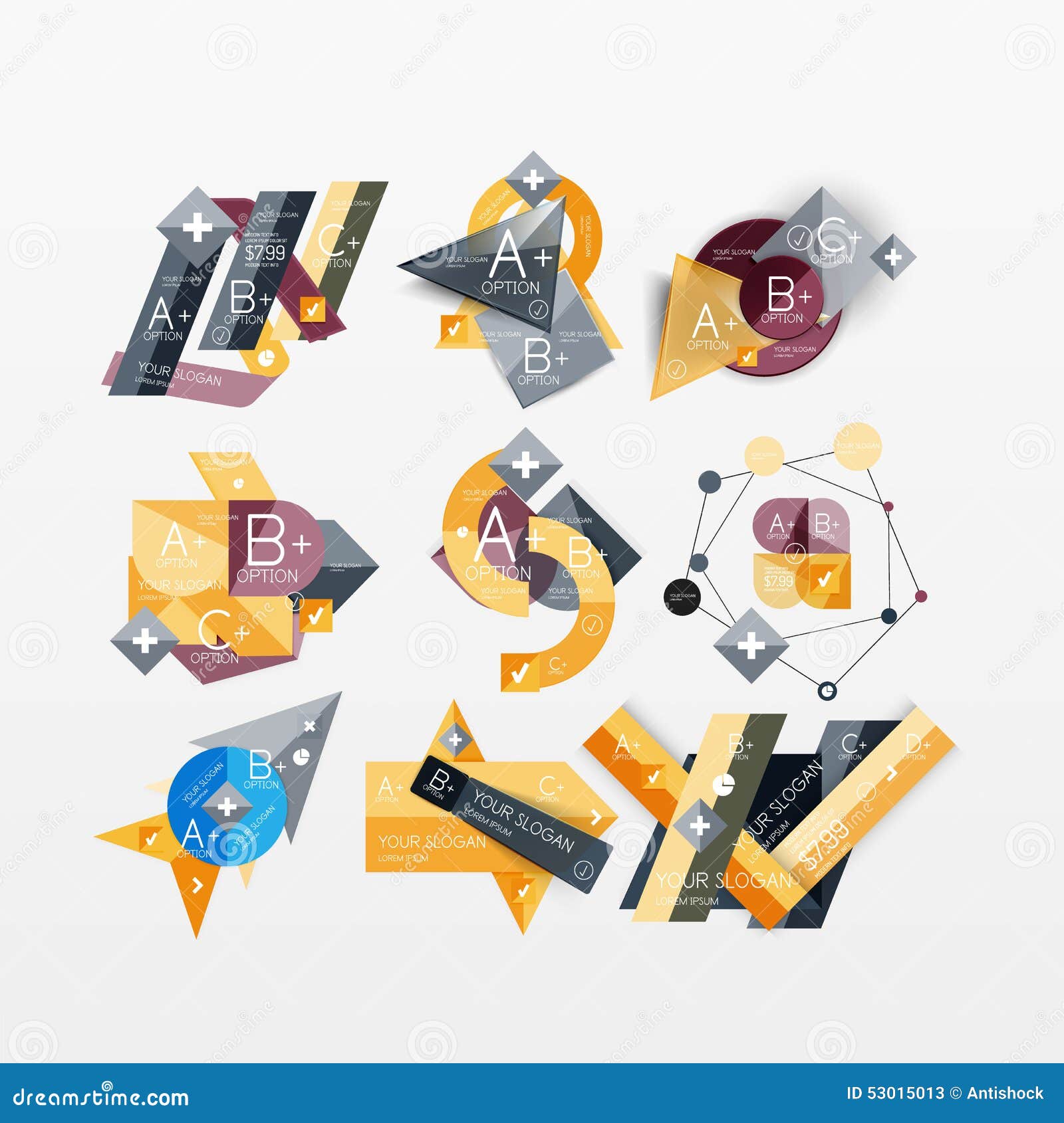 Paper Graphics Infographic Web Layouts Stock Vector - Illustration of ...