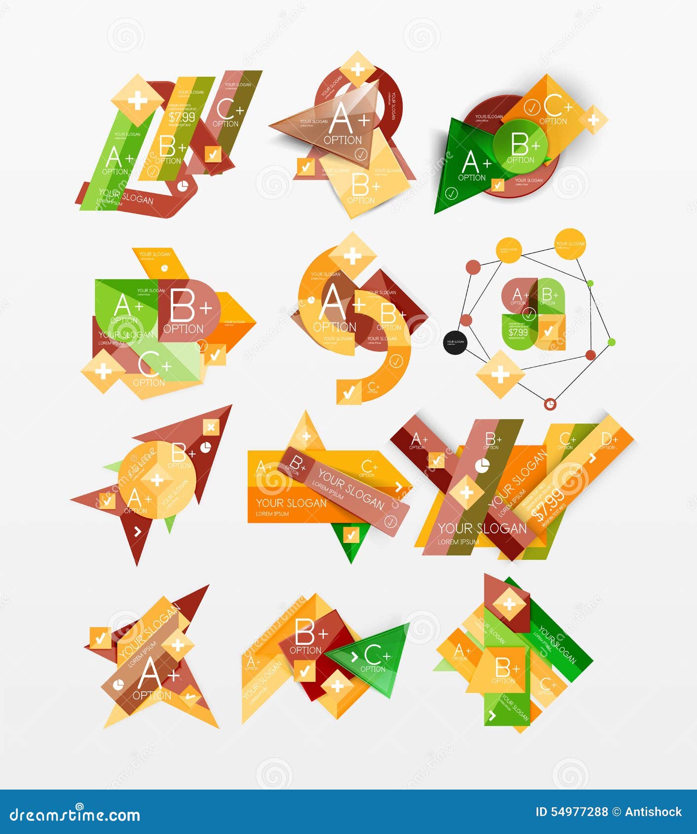 Paper Graphics Infographic Web Layouts Stock Vector - Illustration of ...