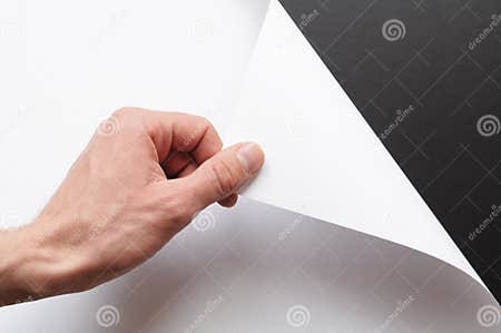 Paper and hand stock photo. Image of message, paper, business - 14380122