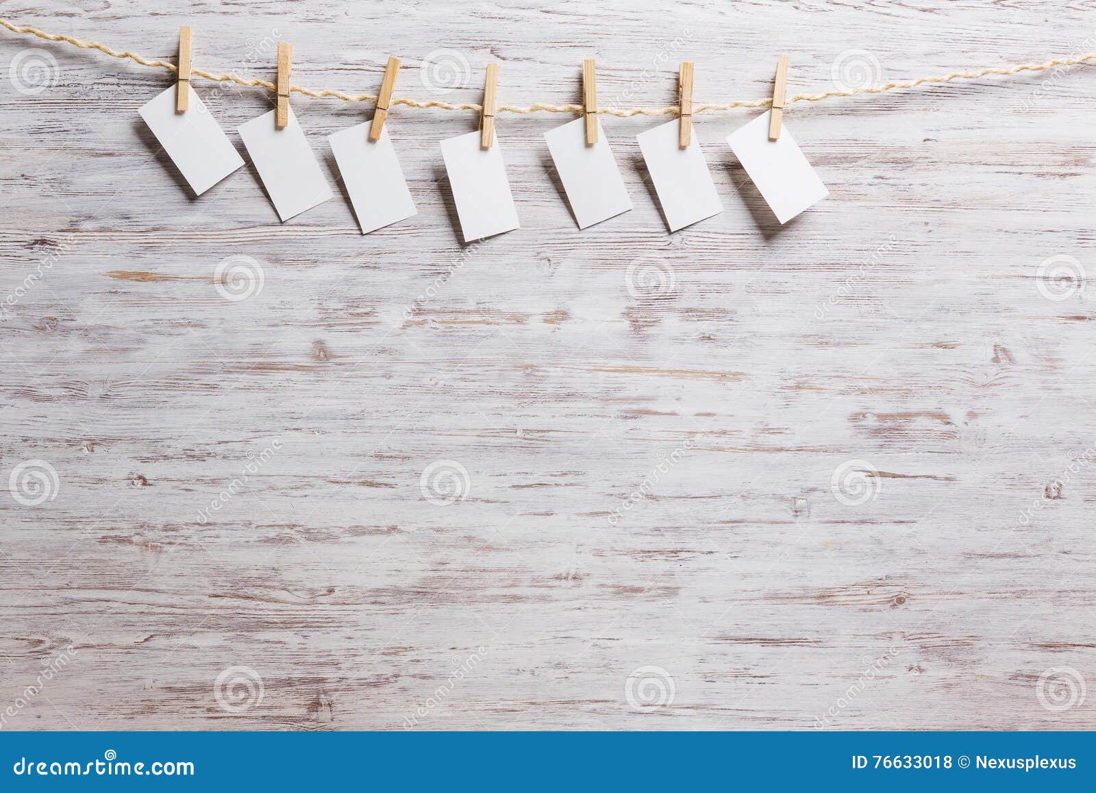 Paper hang on clothesline stock photo. Image of poster - 76633018