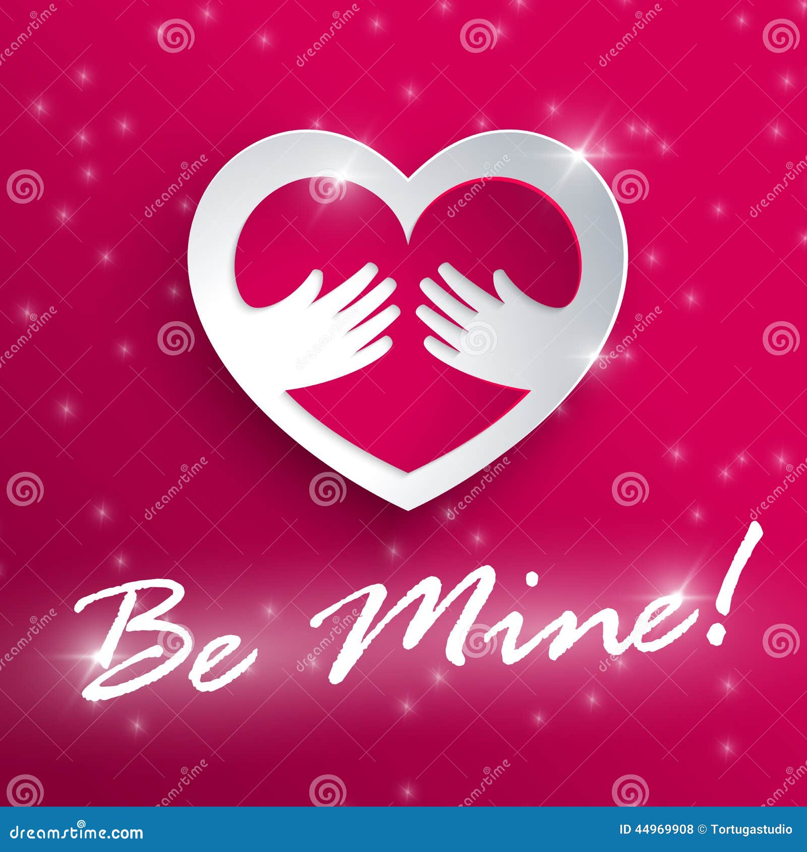 Paper Heart Decoration Card Stock Vector - Illustration of letter ...