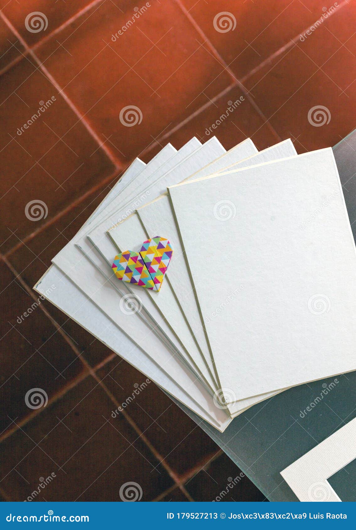 Paper Heart Made by Hand, with the Ancient Origami Technique Stock ...