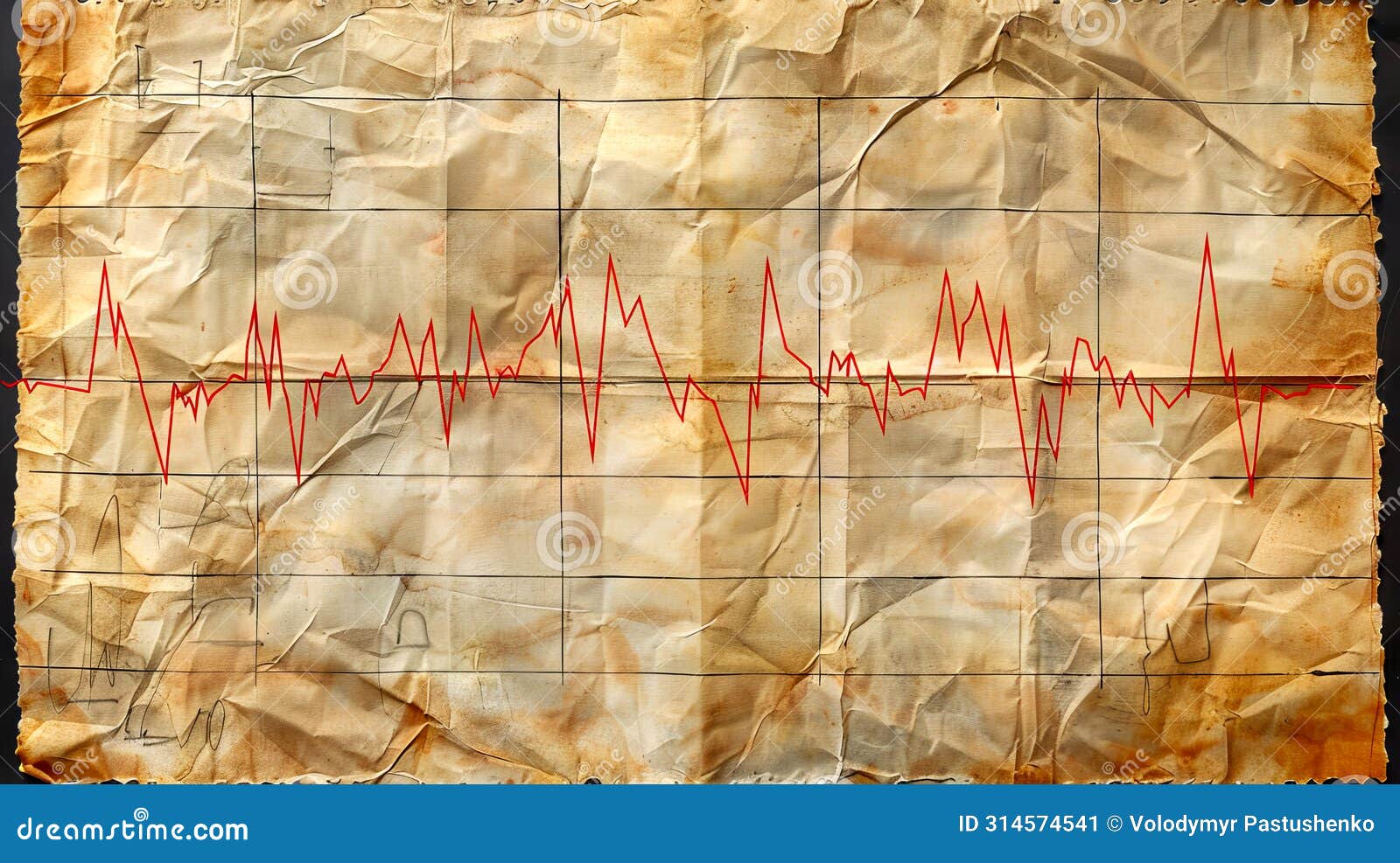 A Paper with a Heart Rate Line on it Stock Image - Image of rate, paper ...