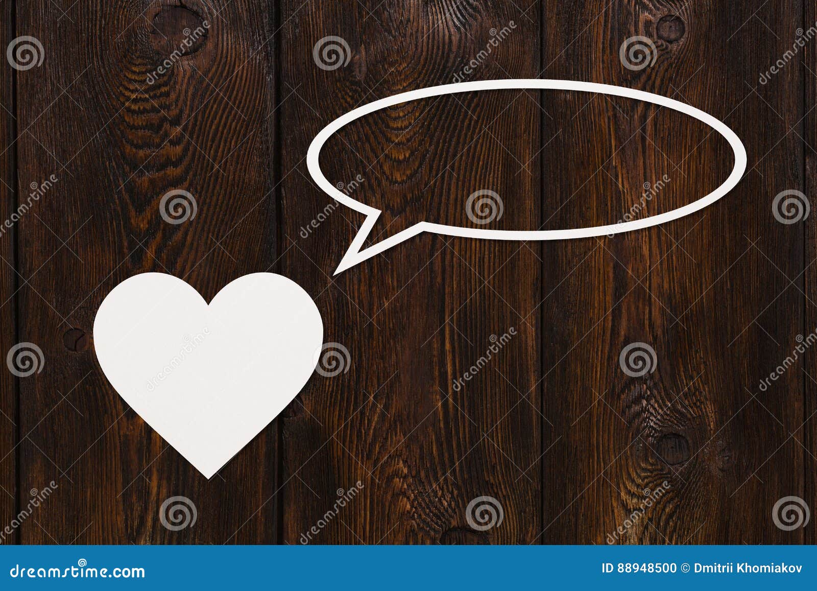 Paper Heart is Talking or Thinking. Abstract Conceptual Image Stock ...