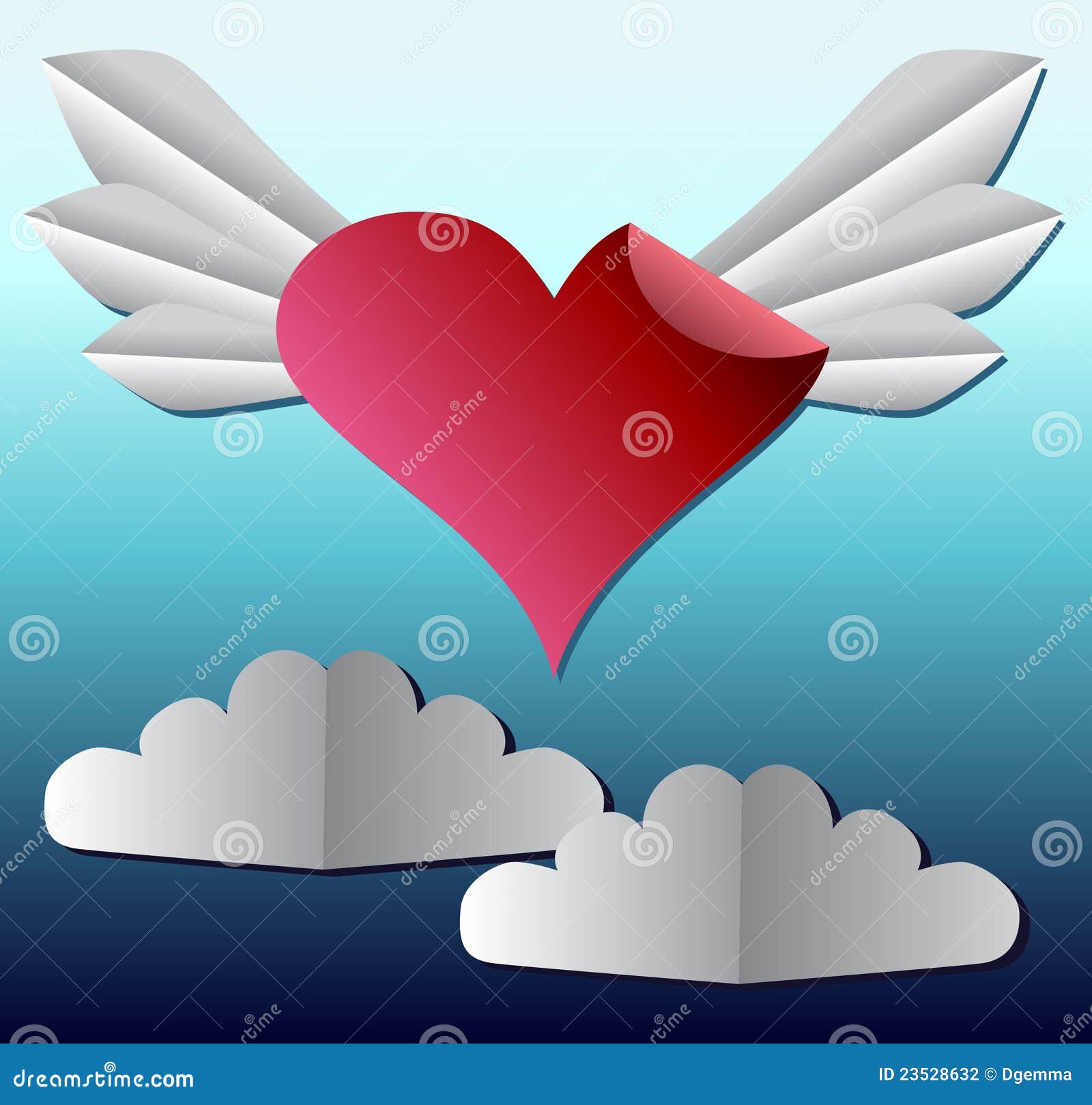 Paper heart1 stock vector. Illustration of corner, sign - 23528632