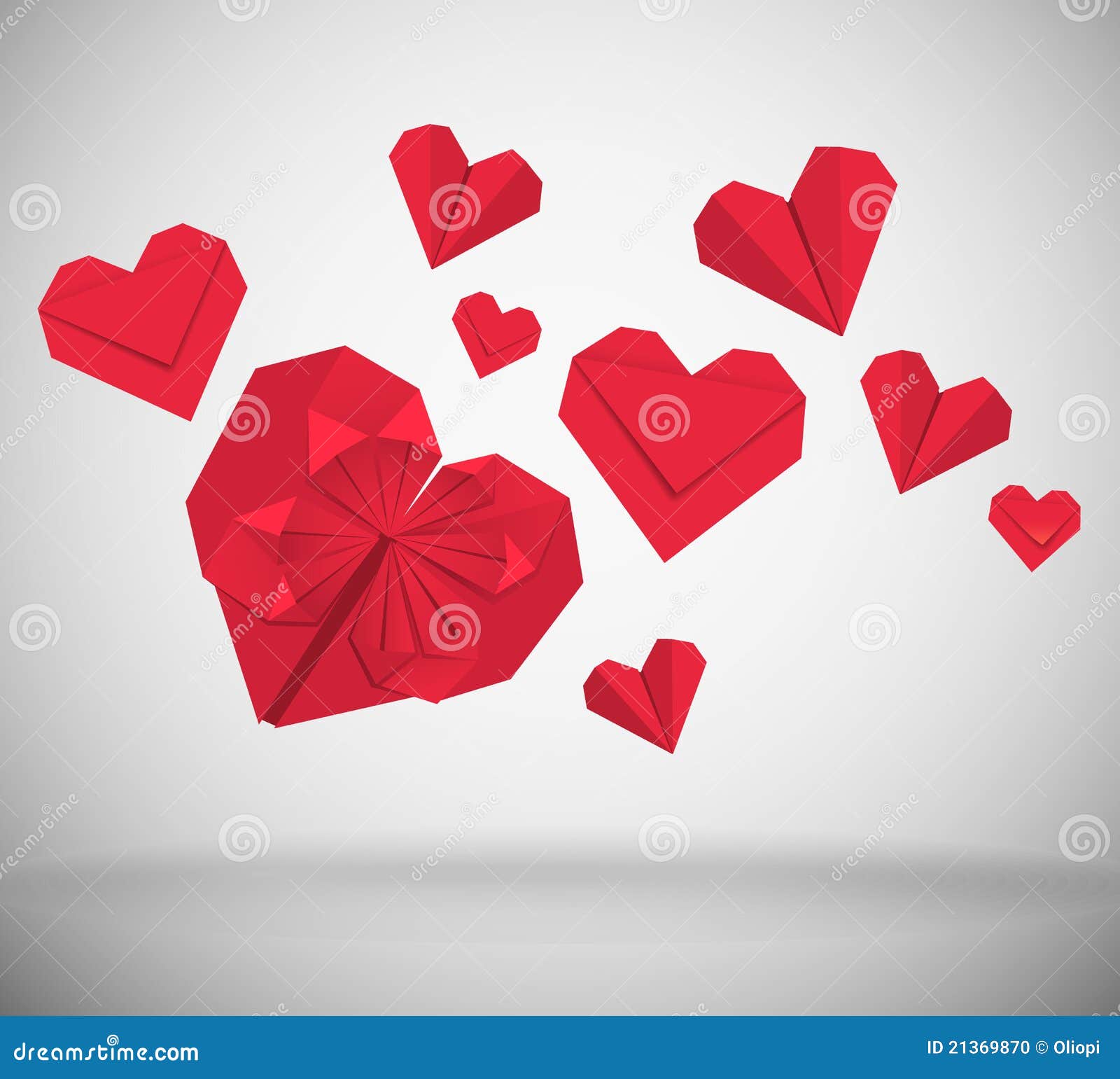 Paper Hearts stock vector. Illustration of design, background - 21369870