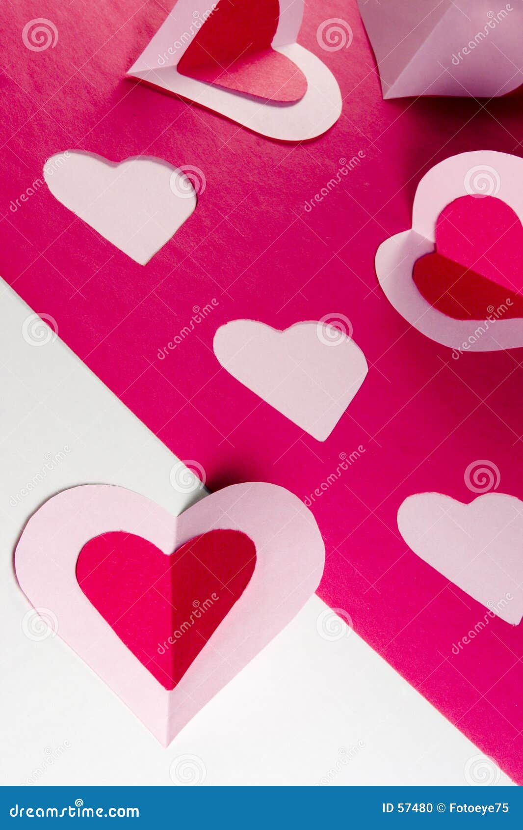 Paper hearts stock photo. Image of pink, love, valentines - 57480
