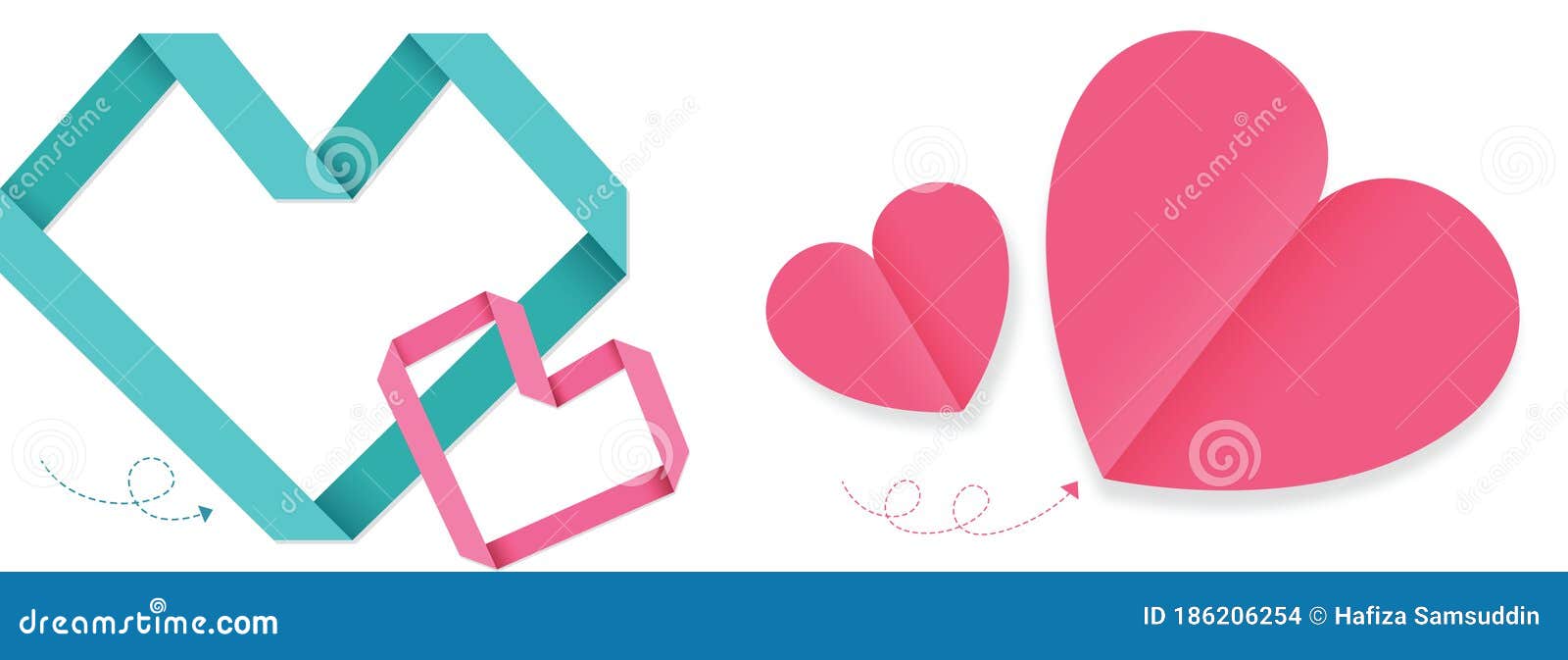 Paper Hearts. Vector Illustration Decorative Design Stock Vector ...