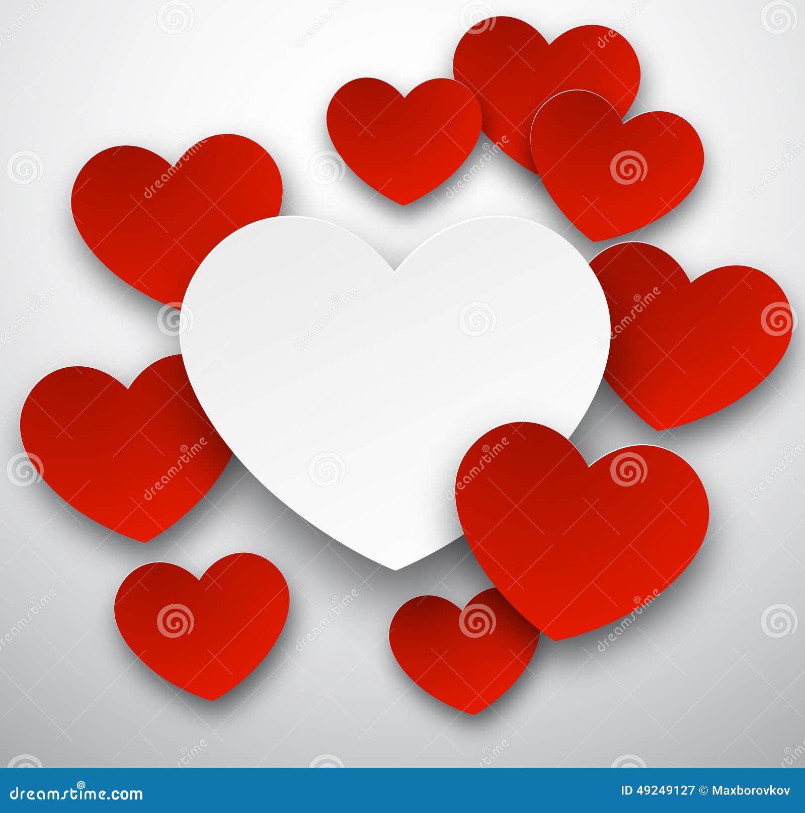Paper hearts. stock vector. Illustration of empty, love - 49249127