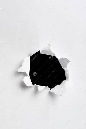 Paper hole stock photo. Image of broken, black, discovery - 2605944