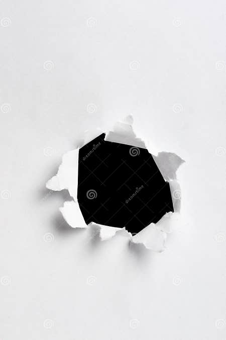 Paper hole stock photo. Image of broken, black, discovery - 2605944