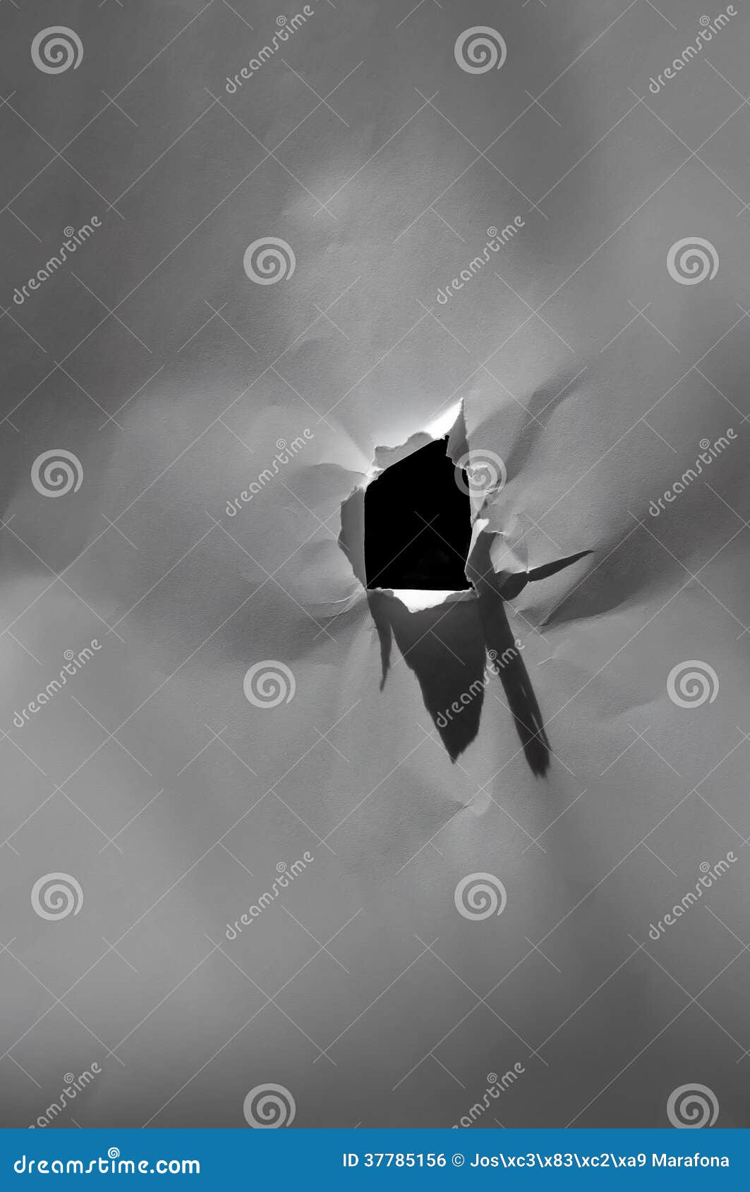 Paper Hole stock photo. Image of commercial, gash, idea - 37785156