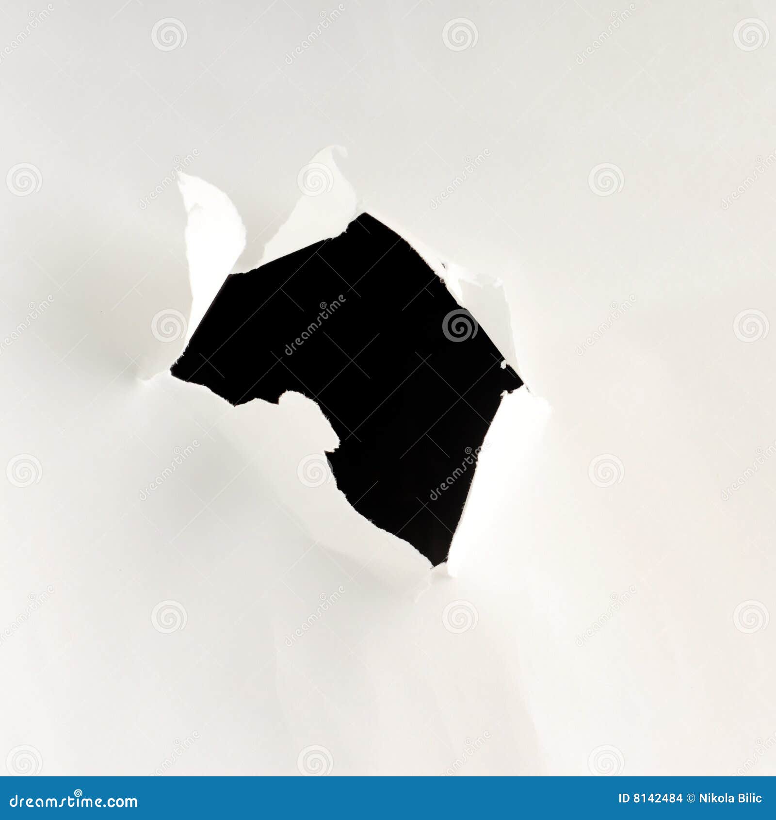 Paper hole stock photo. Image of curl, break, paper, close - 8142484