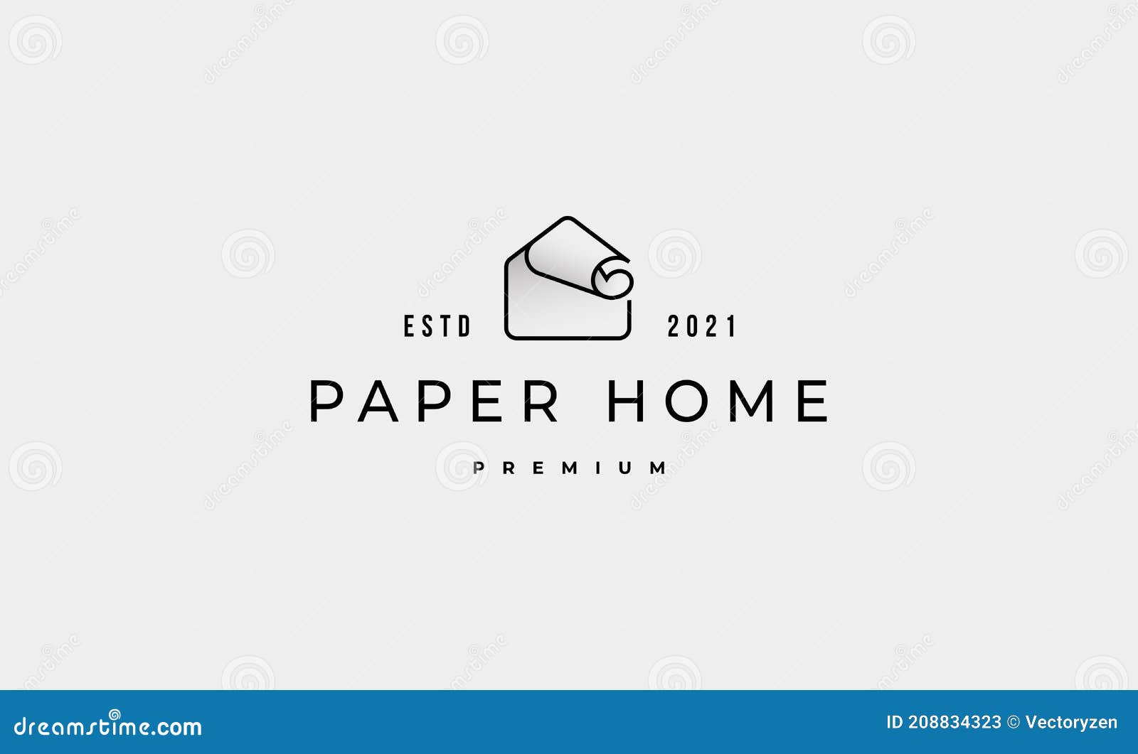Paper Home Logo Design Vector Icon Illustration Stock Vector ...