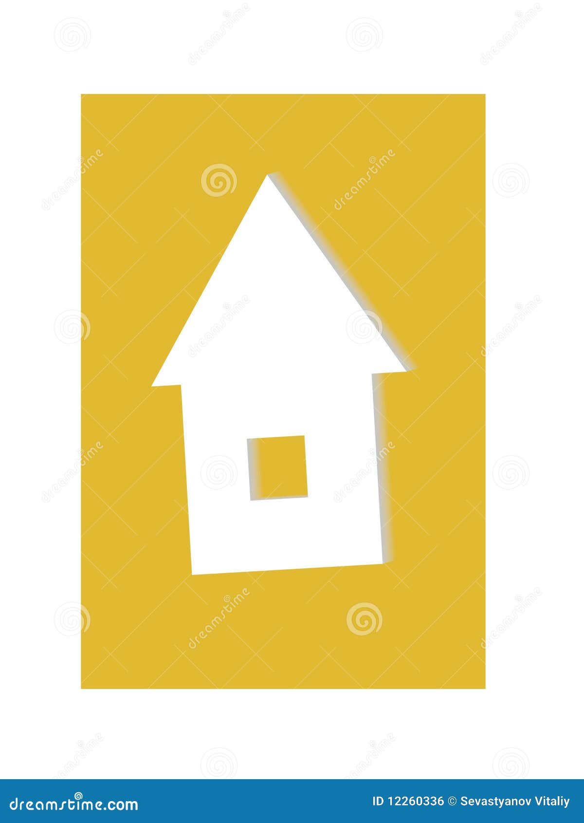 Paper house stock vector. Illustration of hand, home - 12260336