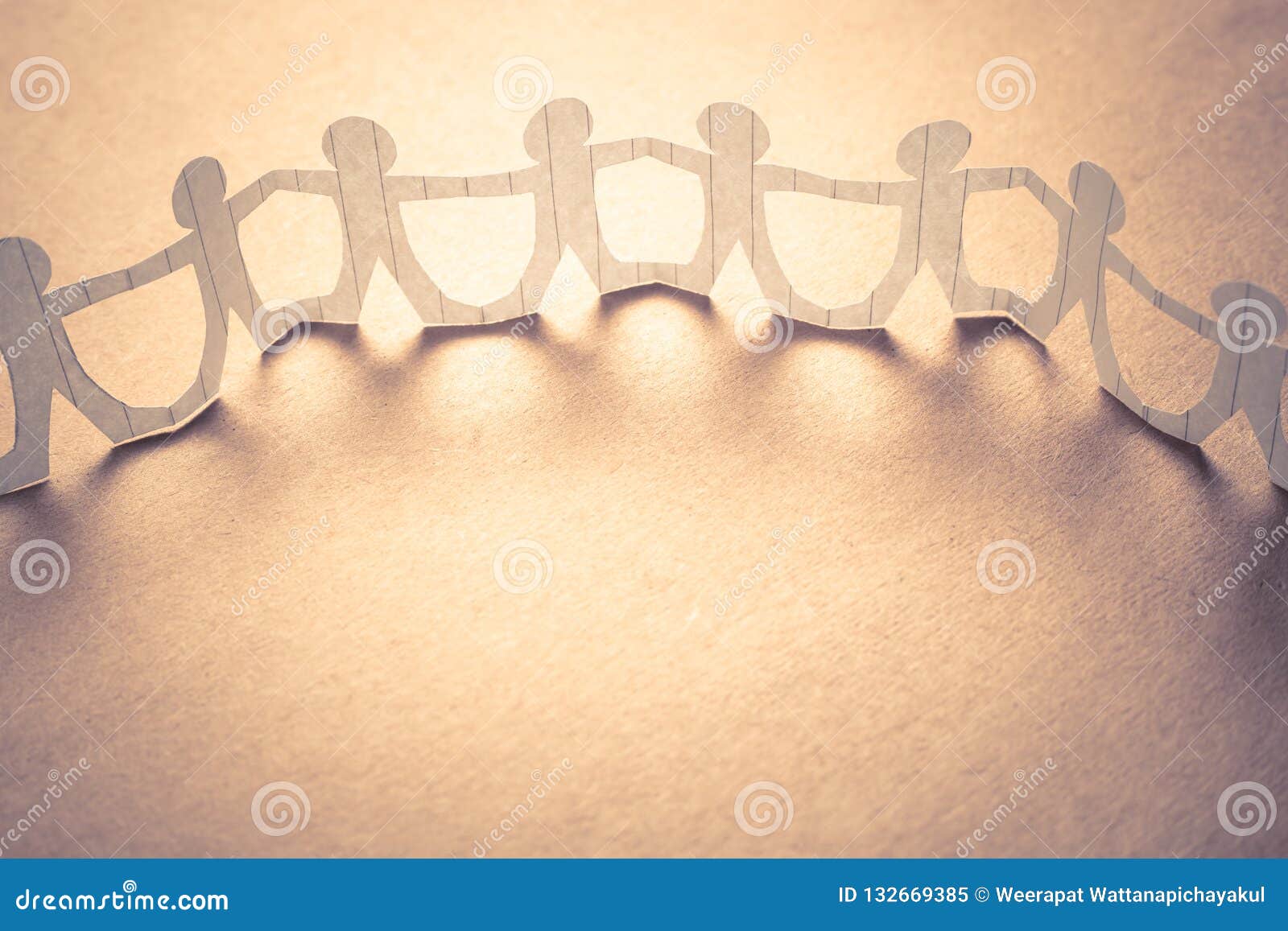 Paper Human Chain stock image. Image of contact, idea - 132669385