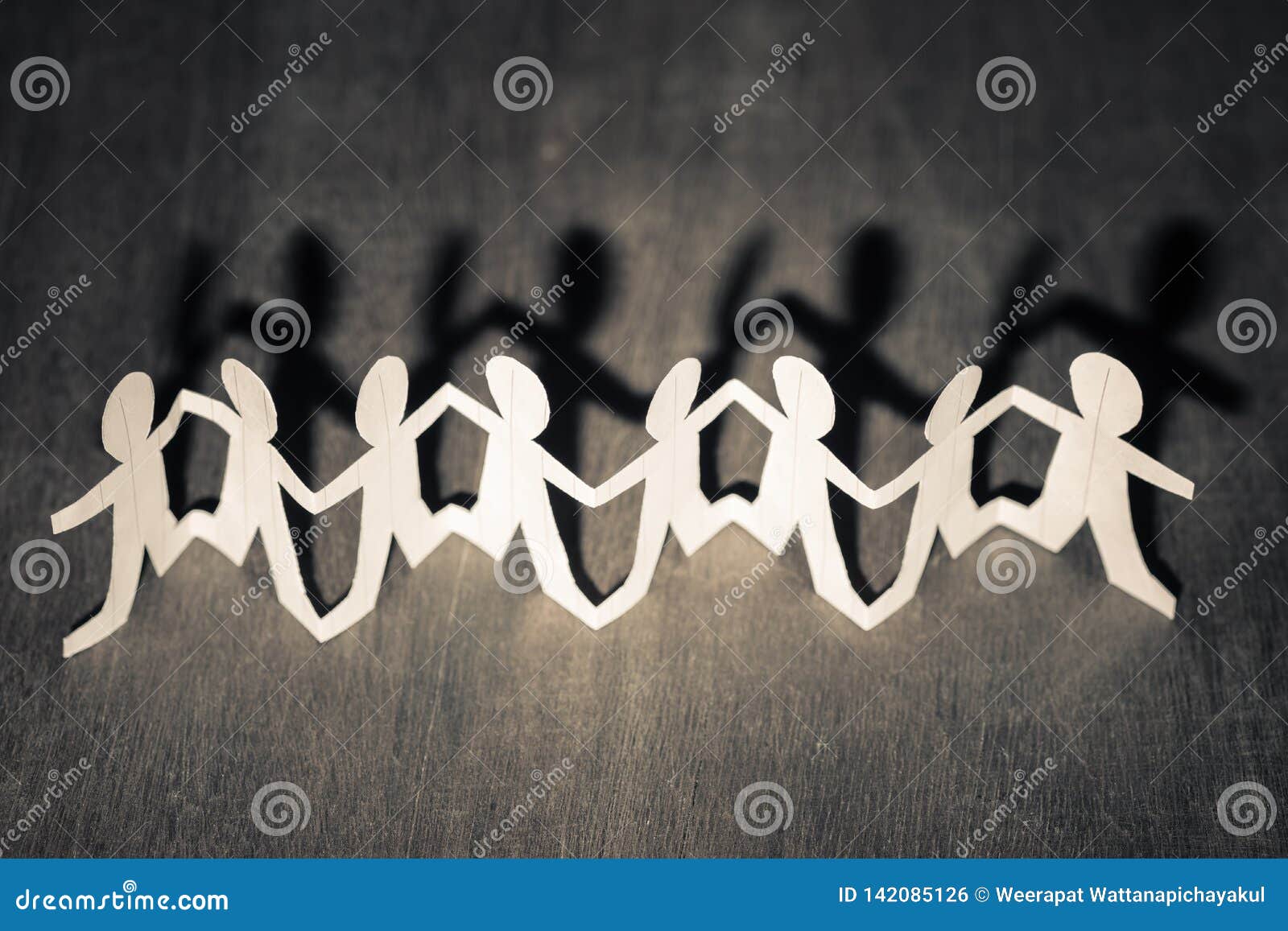 Paper Human Chain stock photo. Image of harmonize, paper - 142085126
