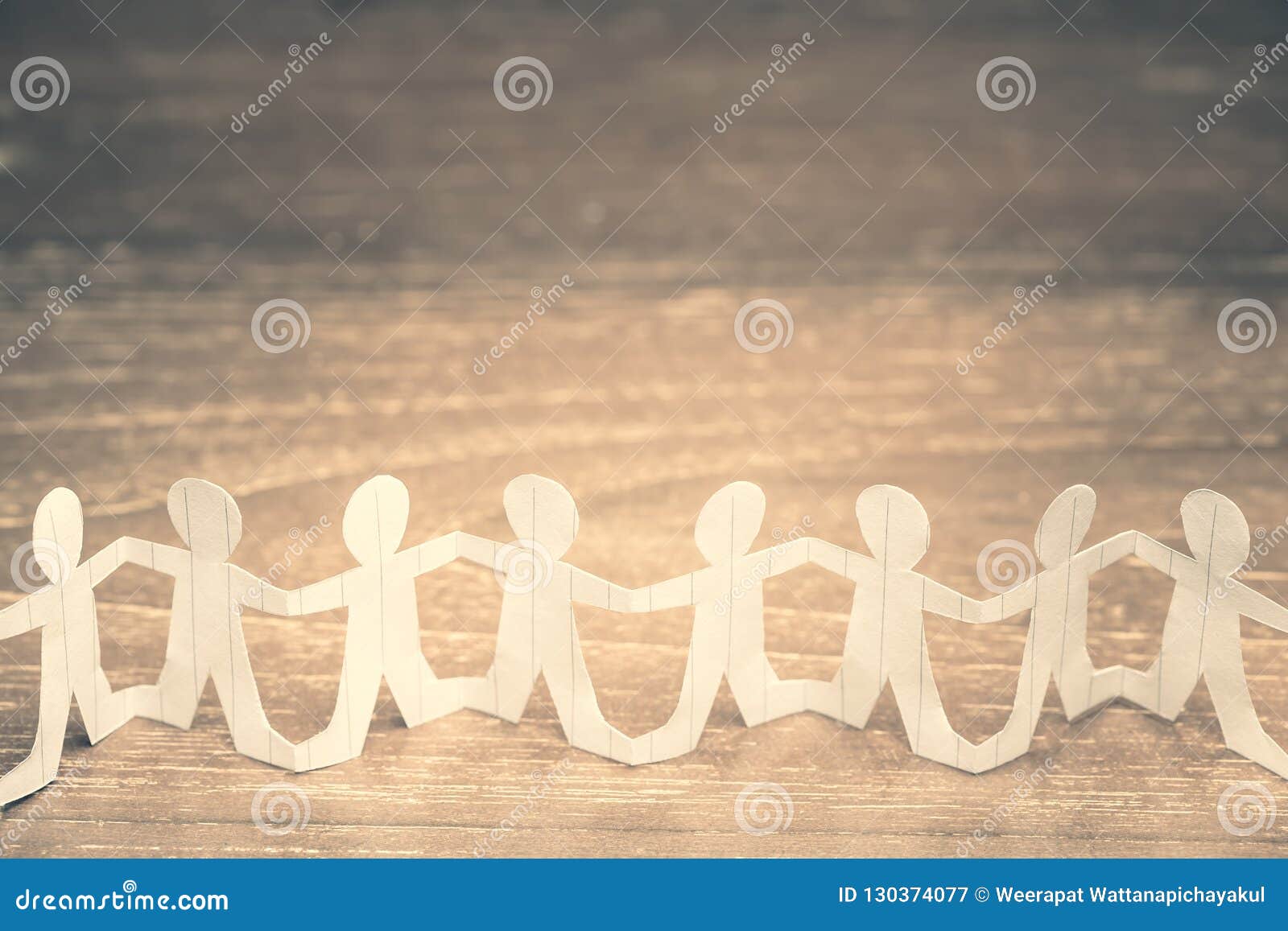 Paper Human Chain stock image. Image of collaboration - 130374077